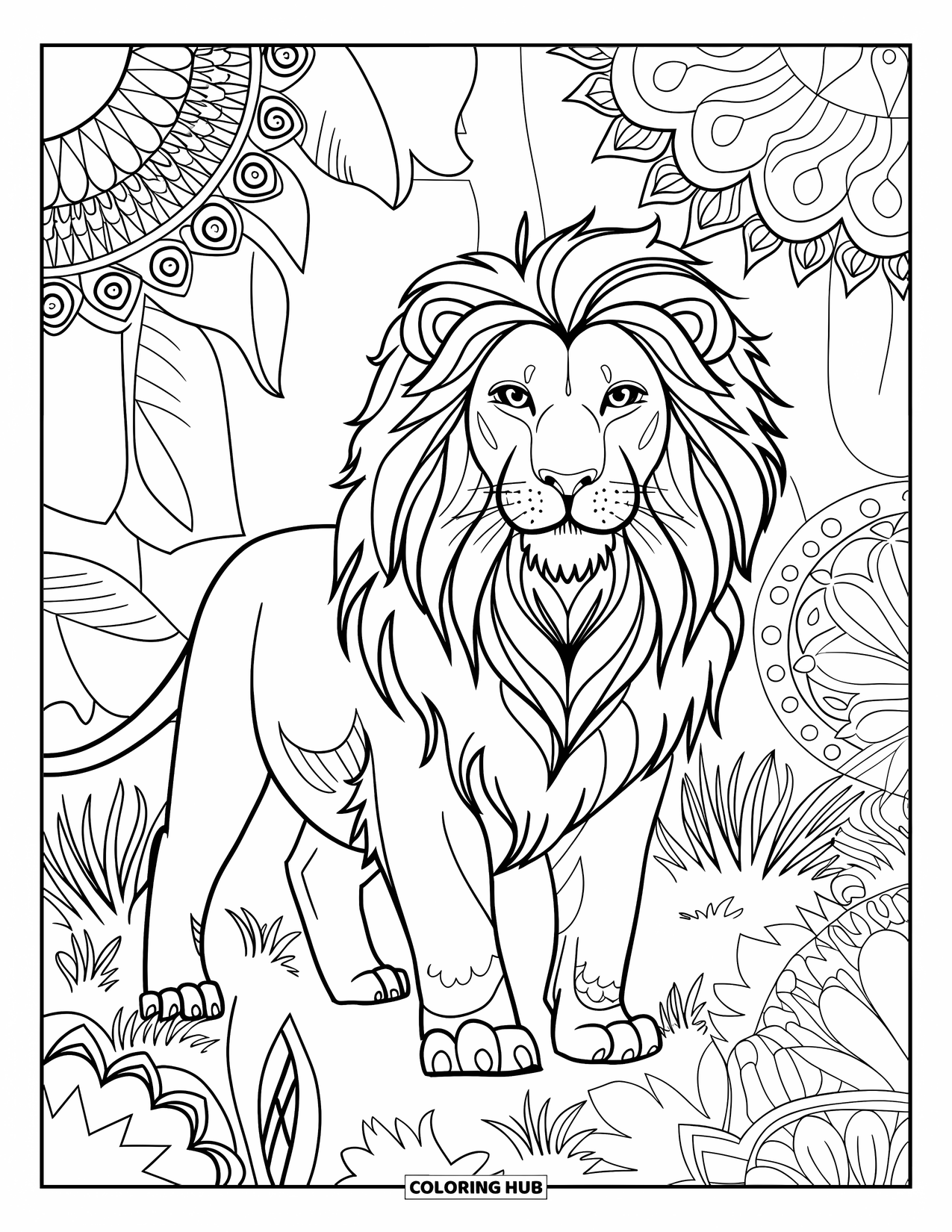 80+ Jungle Animals Coloring Pages for Kids & Adults (Free Printable PDFs)