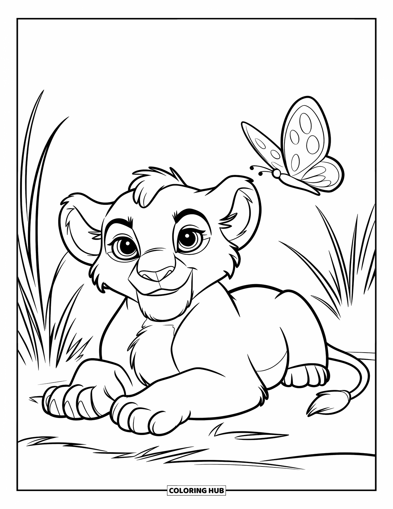 85+ Lion Cub Coloring Pages for Kids & Adults (Free Printable PDFs)