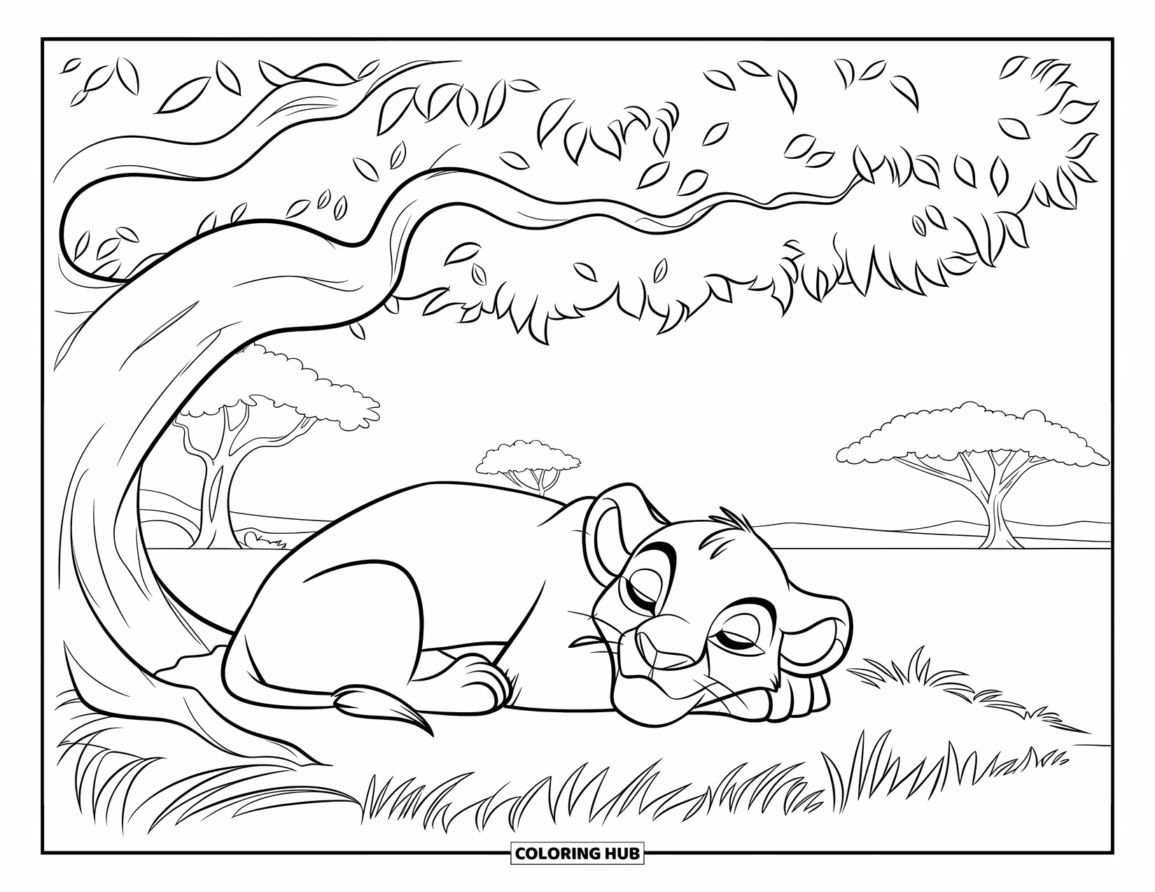 85+ Lion Cub Coloring Pages for Kids & Adults (Free Printable PDFs)