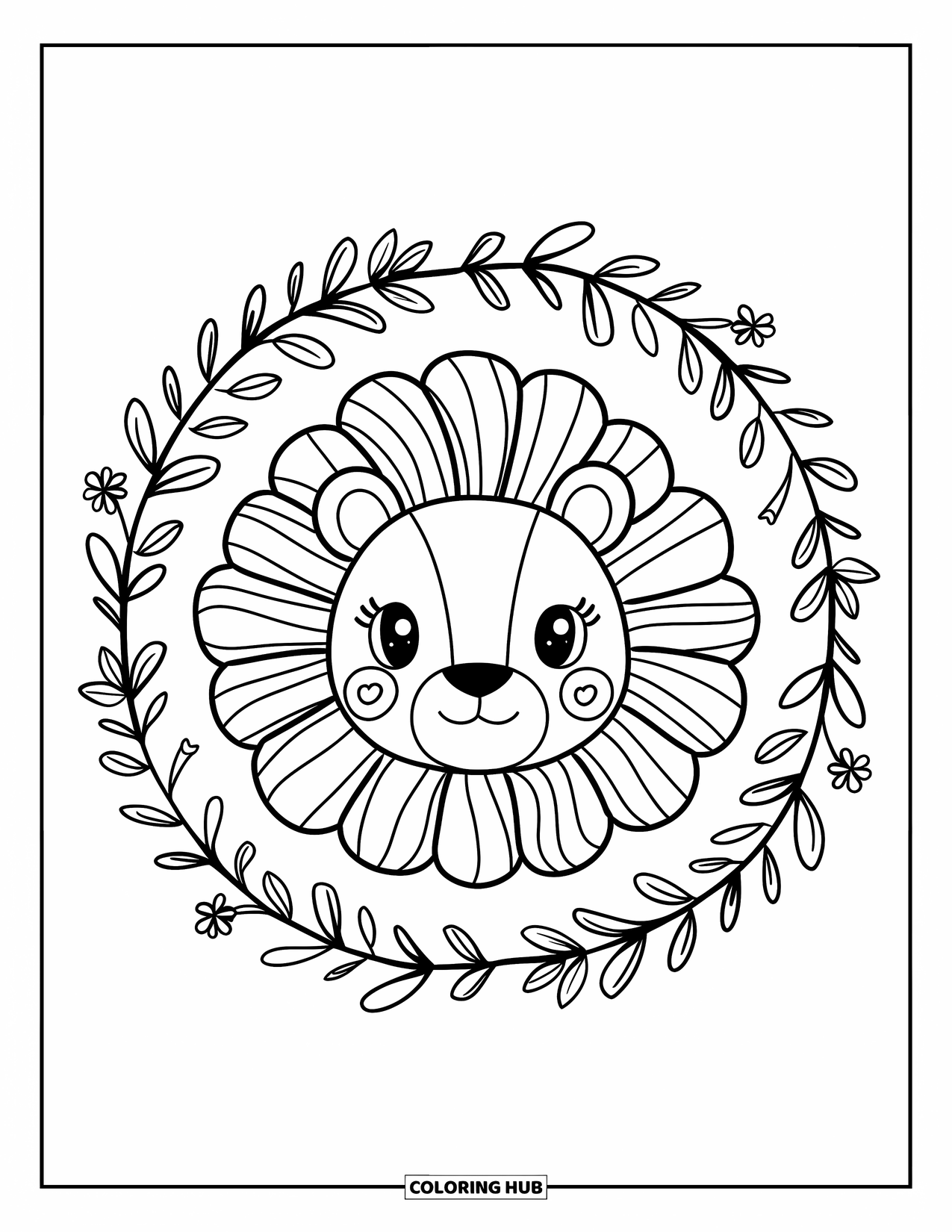 70+ Lion Face Coloring Pages for Kids & Adults (Free Printable PDFs)