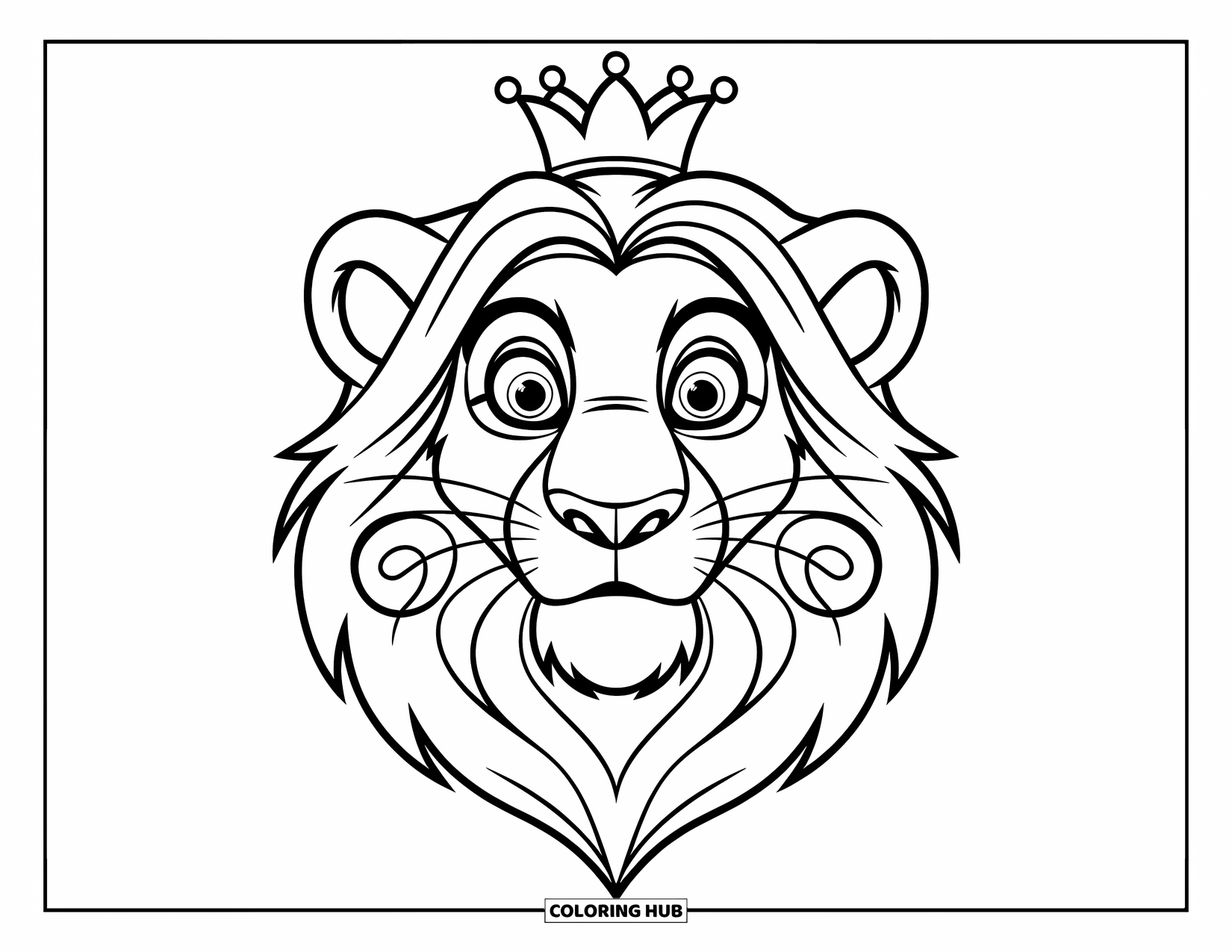 70+ Lion Face Coloring Pages for Kids & Adults (Free Printable PDFs)
