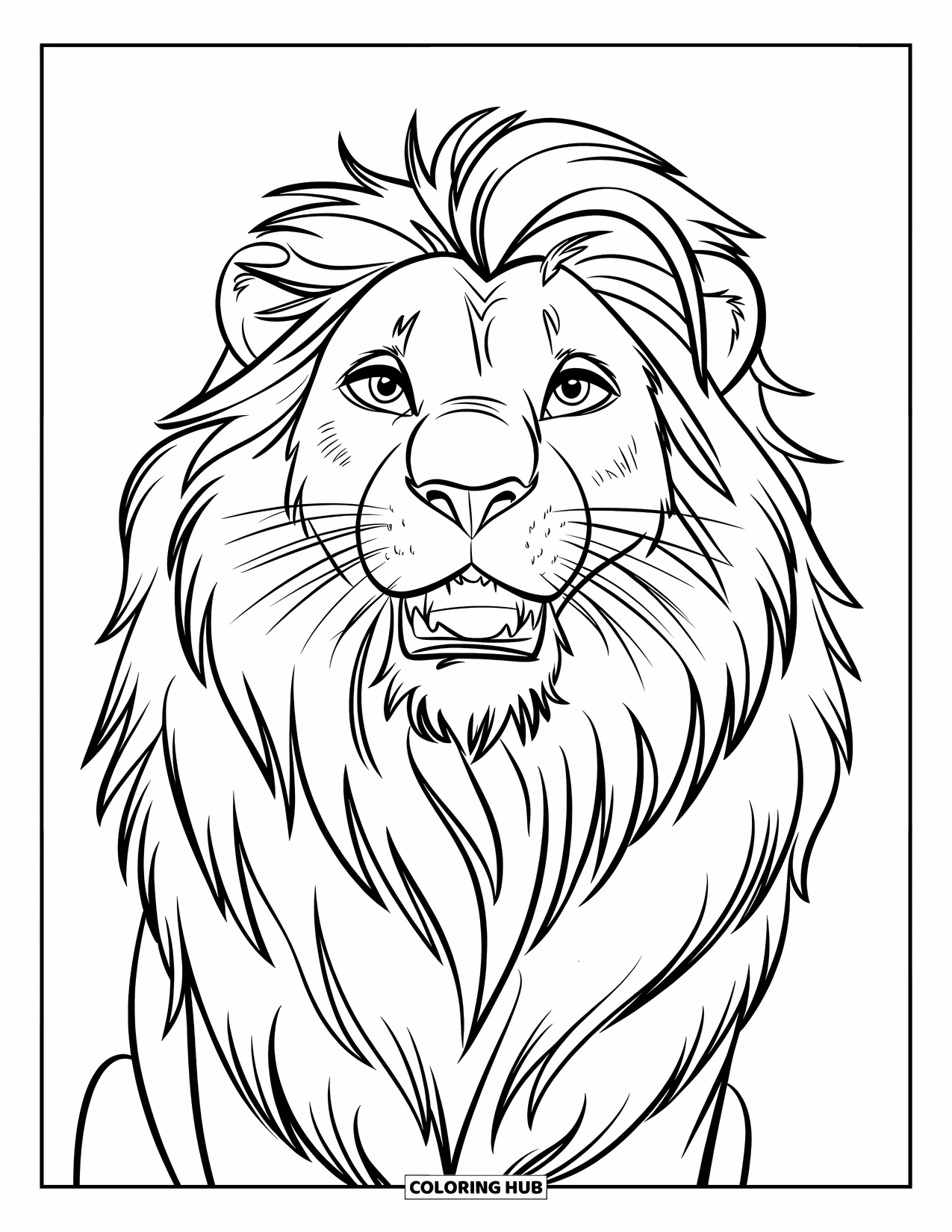 70+ Lion Face Coloring Pages for Kids & Adults (Free Printable PDFs)