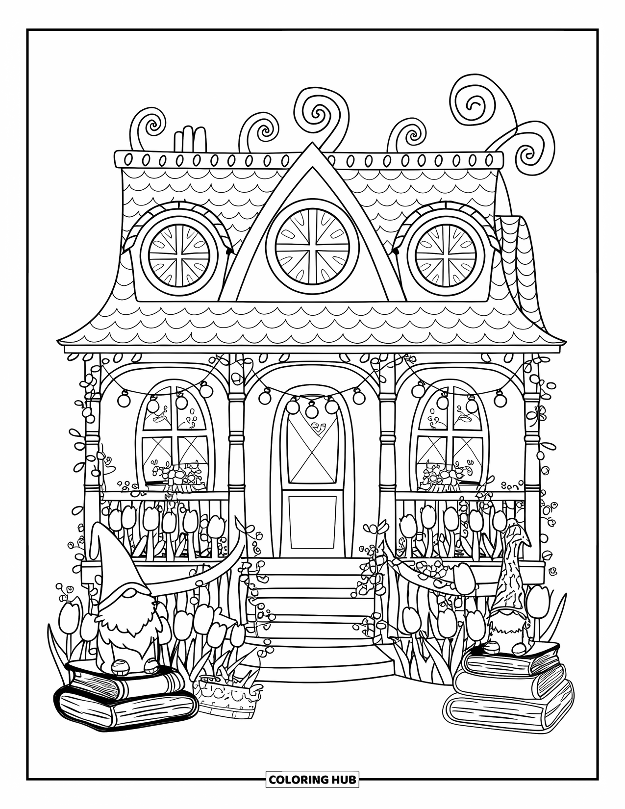 70+ Mansion Coloring Pages for Kids & Adults (Free Printable PDFs)