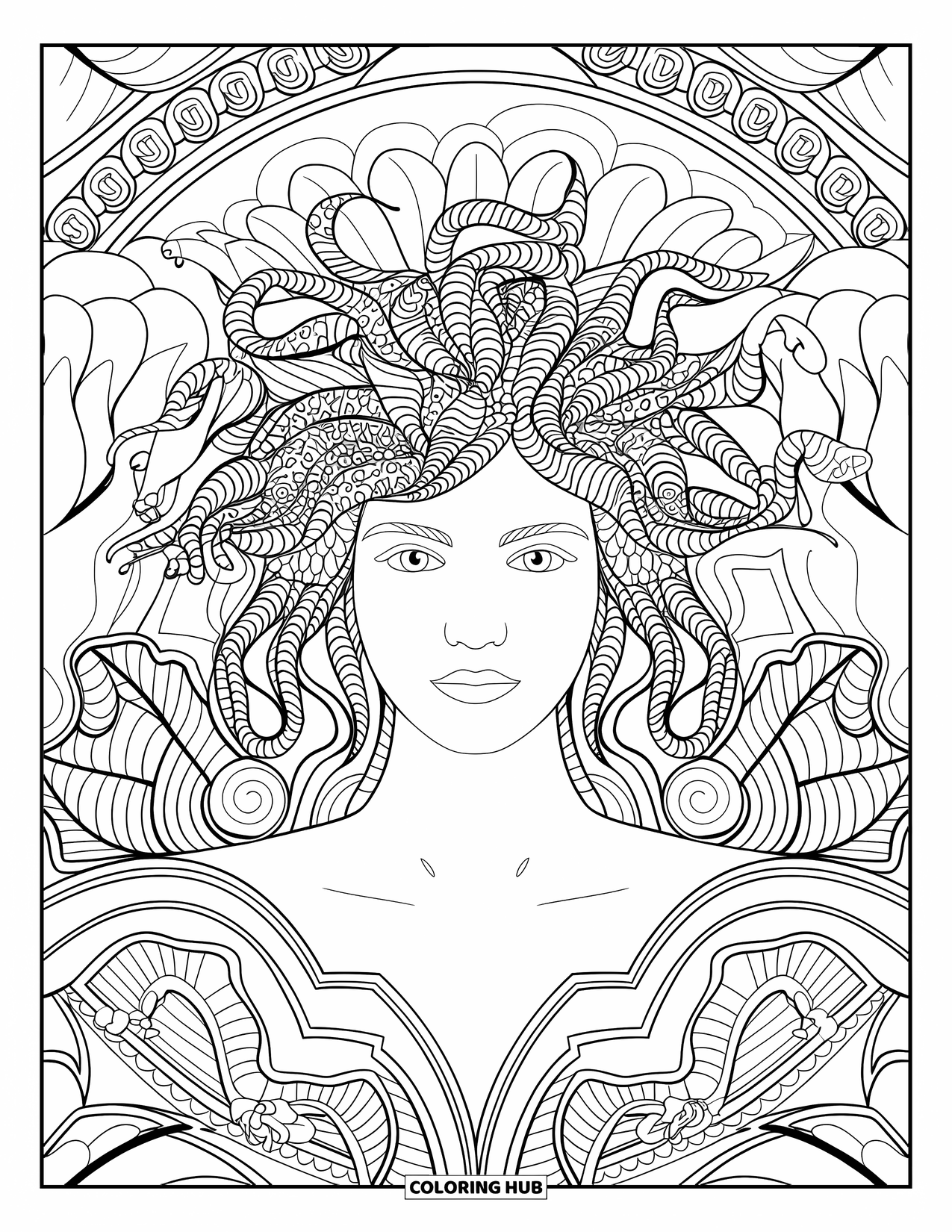 55+ Medusa Coloring Pages for Kids & Adults (Free Printable PDFs)