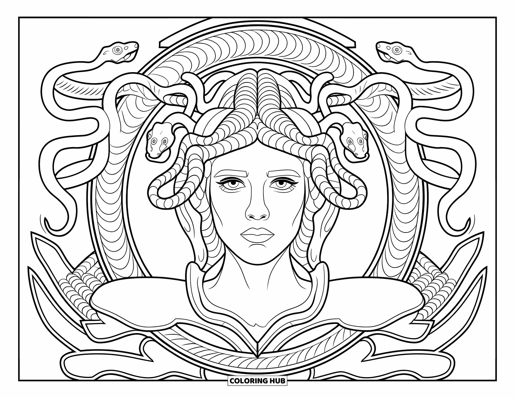 55+ Medusa Coloring Pages for Kids & Adults (Free Printable PDFs)