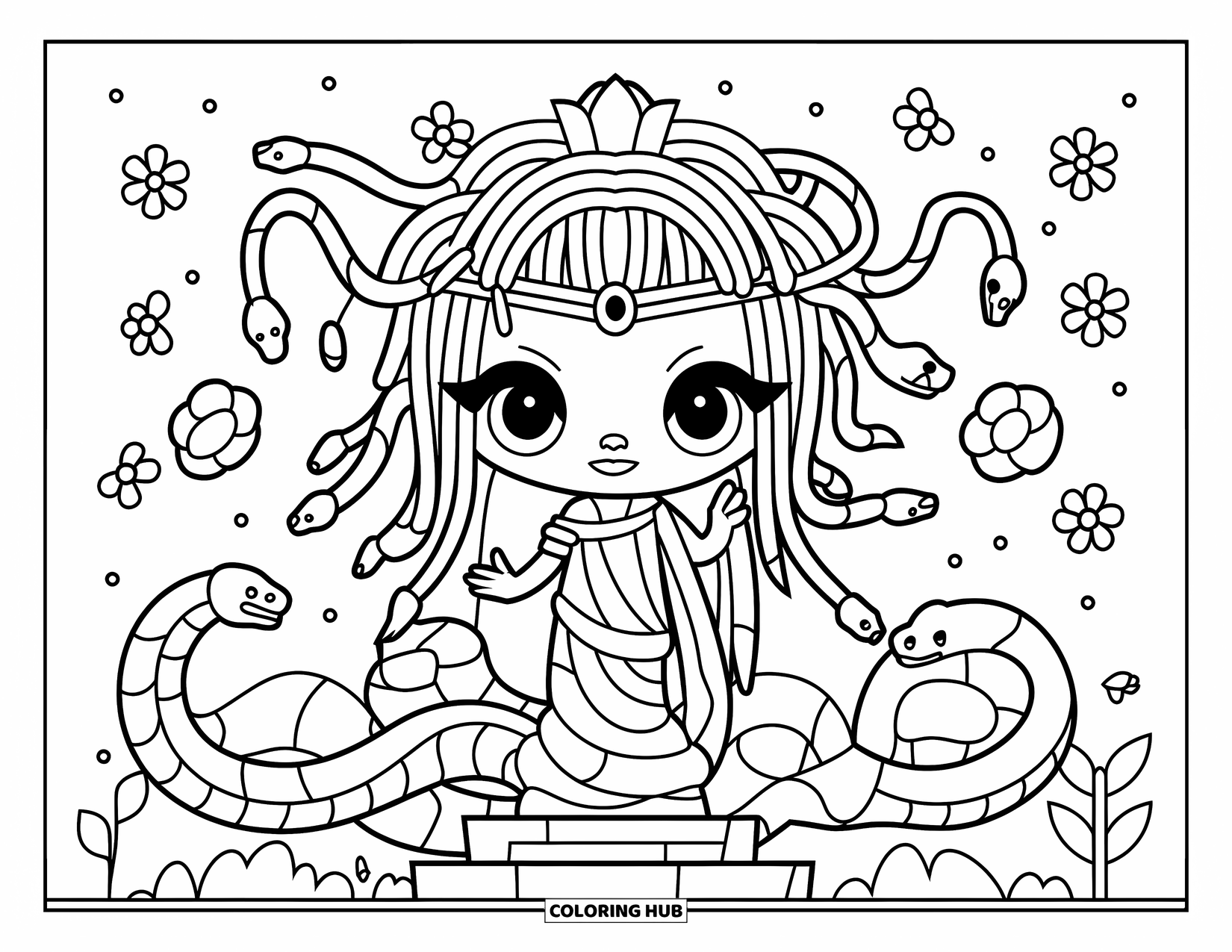 55+ Medusa Coloring Pages for Kids & Adults (Free Printable PDFs)