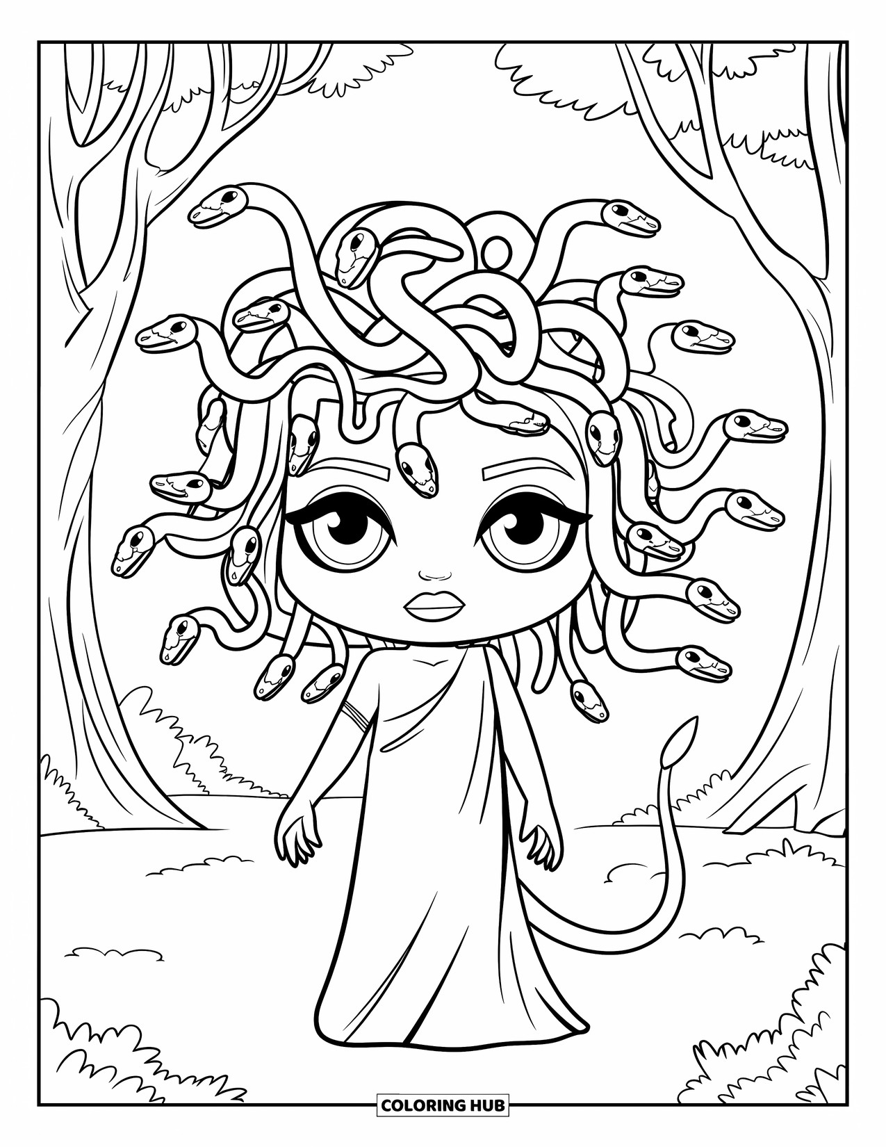 55+ Medusa Coloring Pages for Kids & Adults (Free Printable PDFs)