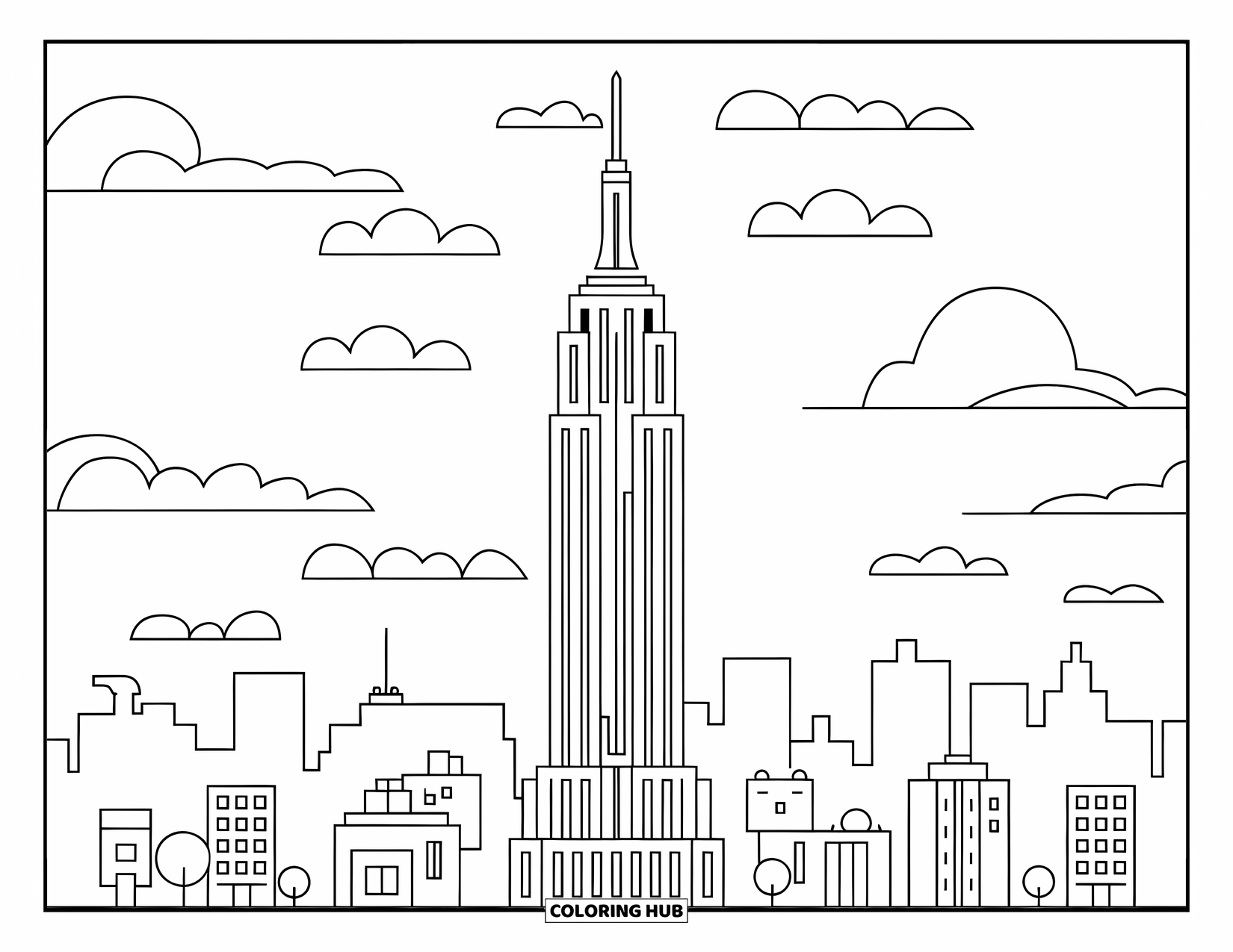 70+ New York Coloring Pages for Kids & Adults (Free Printable PDFs)