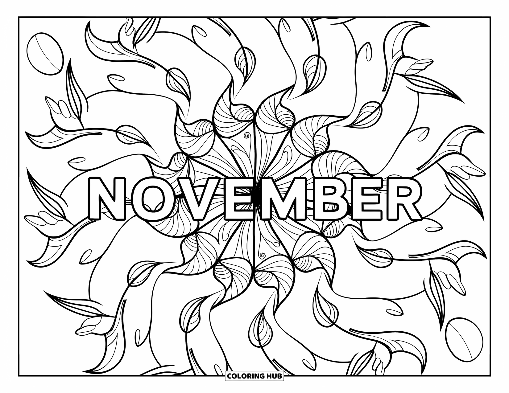 100+ November Coloring Pages for Kids & Adults (Free Printable PDFs)
