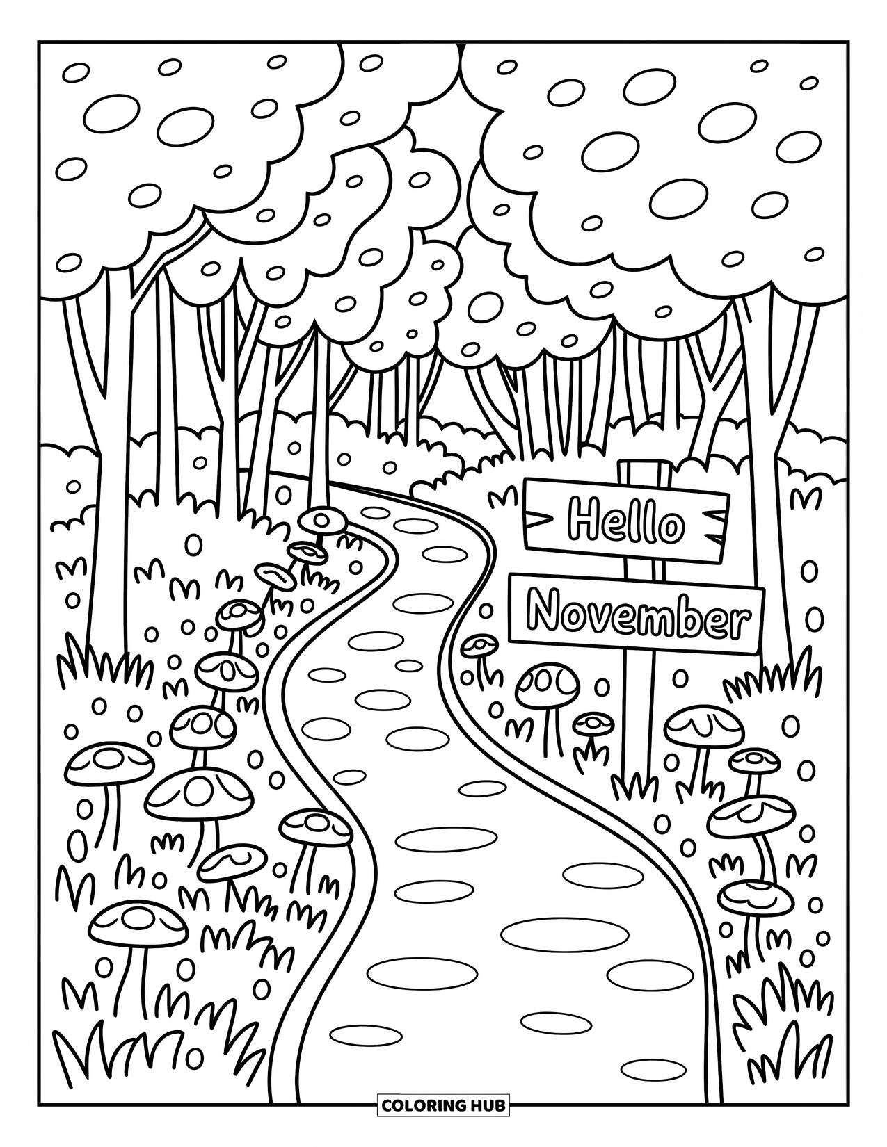 100+ November Coloring Pages for Kids & Adults (Free Printable PDFs)