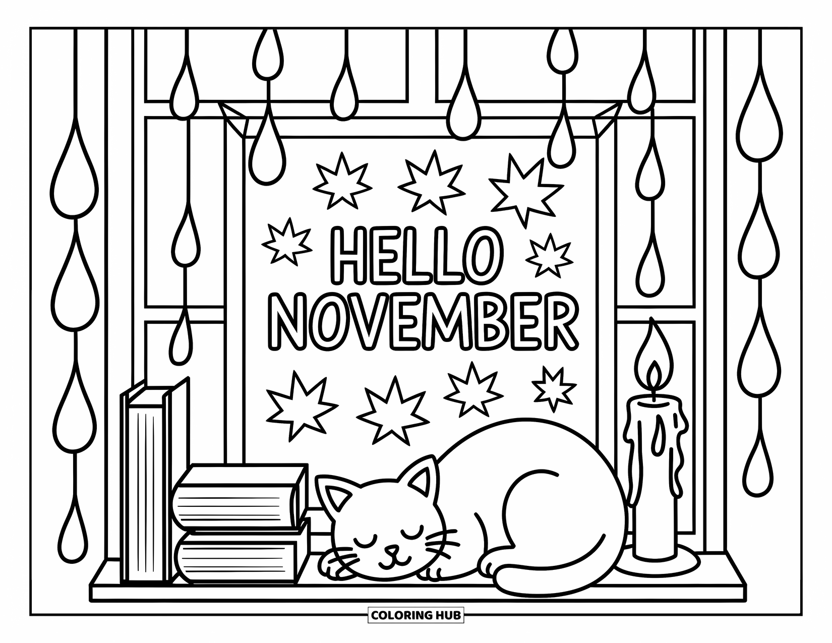 100+ November Coloring Pages for Kids & Adults (Free Printable PDFs)