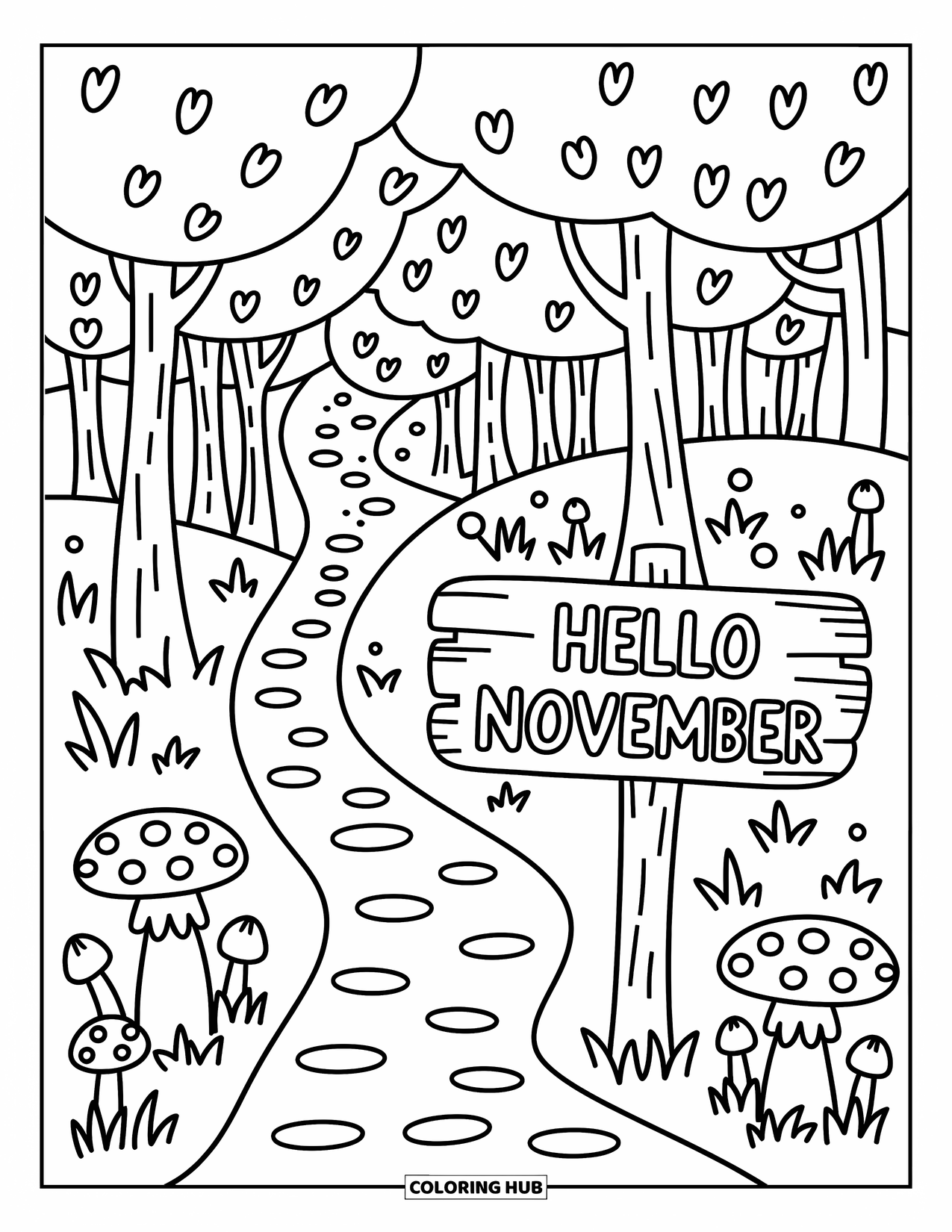 100+ November Coloring Pages for Kids & Adults (Free Printable PDFs)