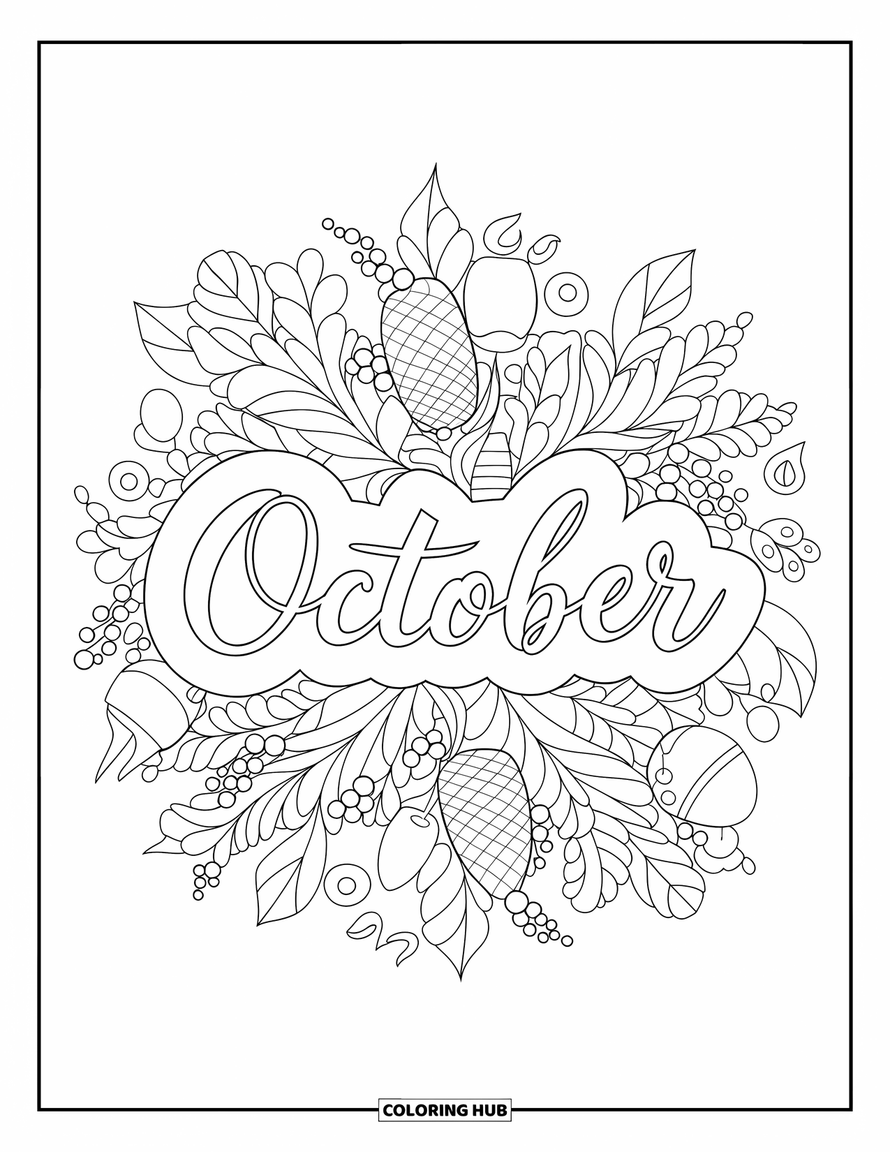 100+ October Coloring Pages for Kids & Adults (Free Printable PDFs)