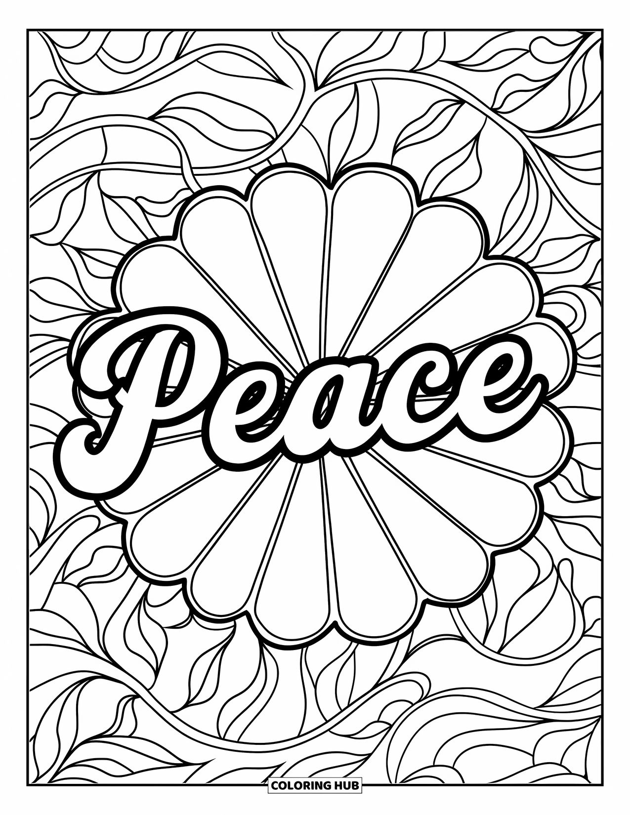 70+ Peace Coloring Pages for Kids & Adults (Free Printable PDFs)
