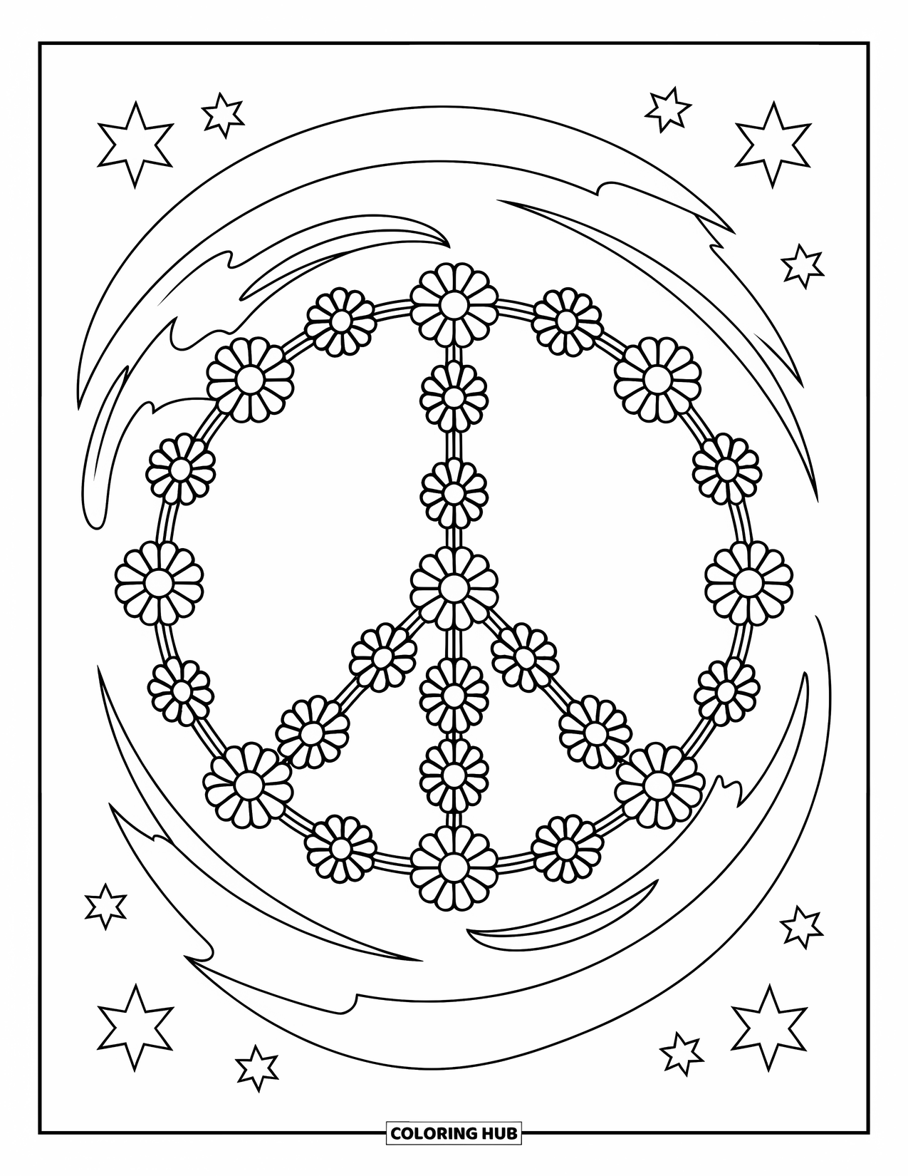 70+ Peace Coloring Pages for Kids & Adults (Free Printable PDFs)