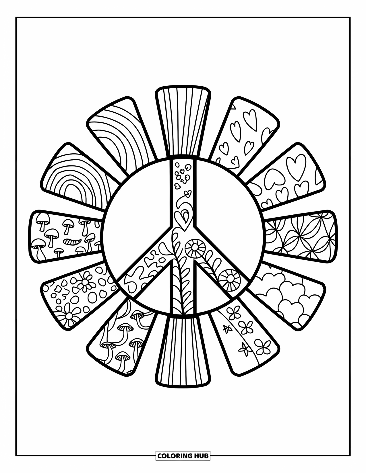 70+ Peace Coloring Pages for Kids & Adults (Free Printable PDFs)