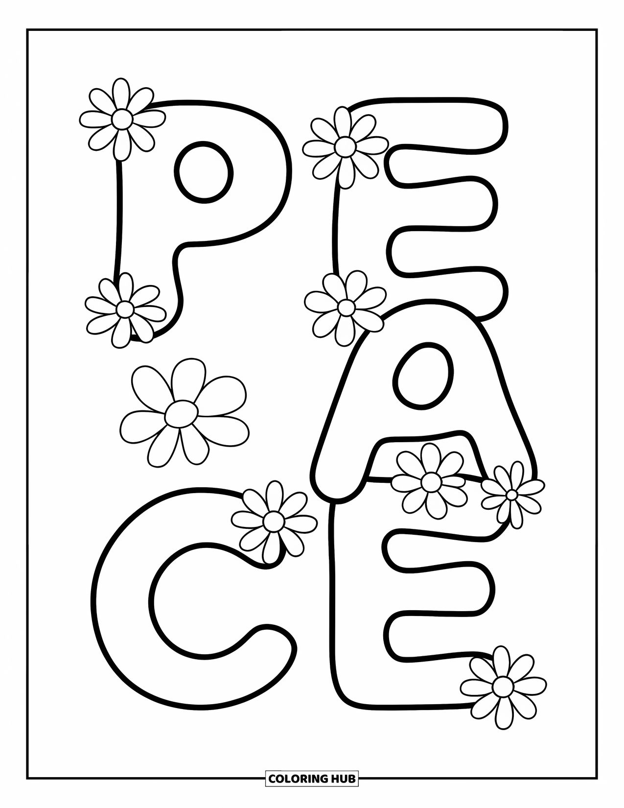 70+ Peace Coloring Pages for Kids & Adults (Free Printable PDFs)