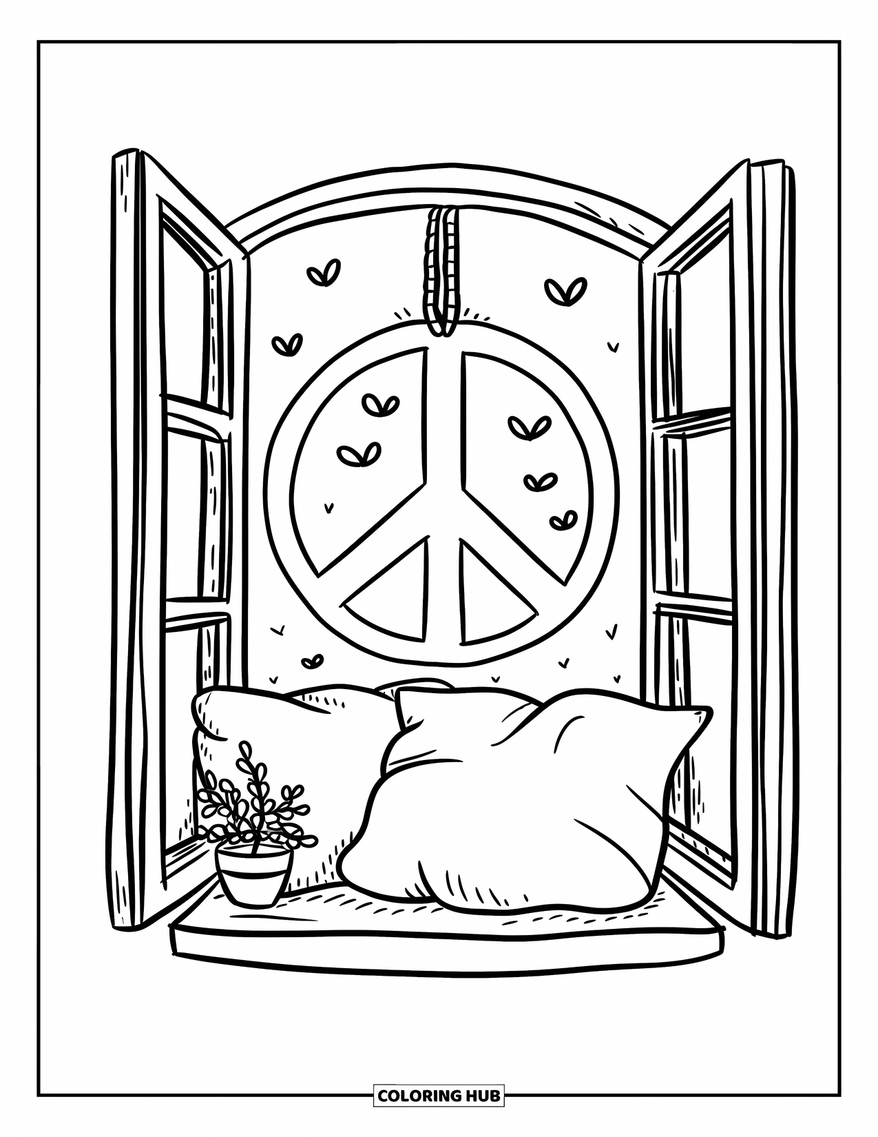 95+ Peace Sign Coloring Pages for Kids & Adults (Free Printable PDFs)
