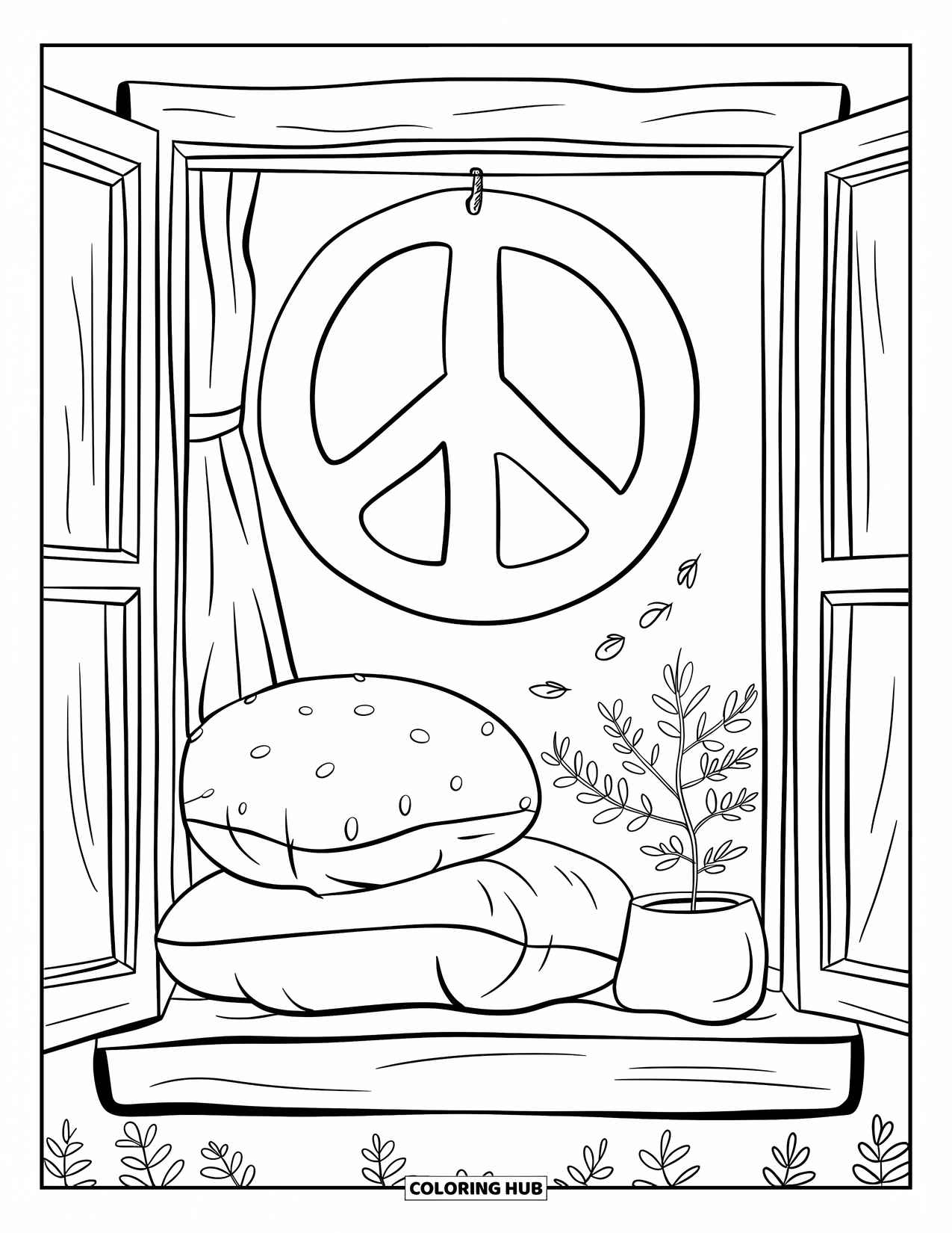 95+ Peace Sign Coloring Pages for Kids & Adults (Free Printable PDFs)