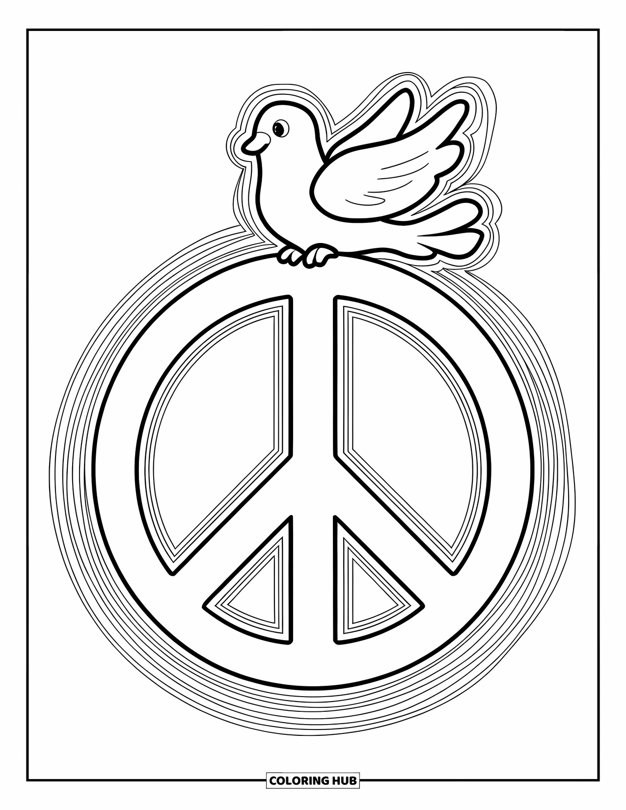 95+ Peace Sign Coloring Pages for Kids & Adults (Free Printable PDFs)