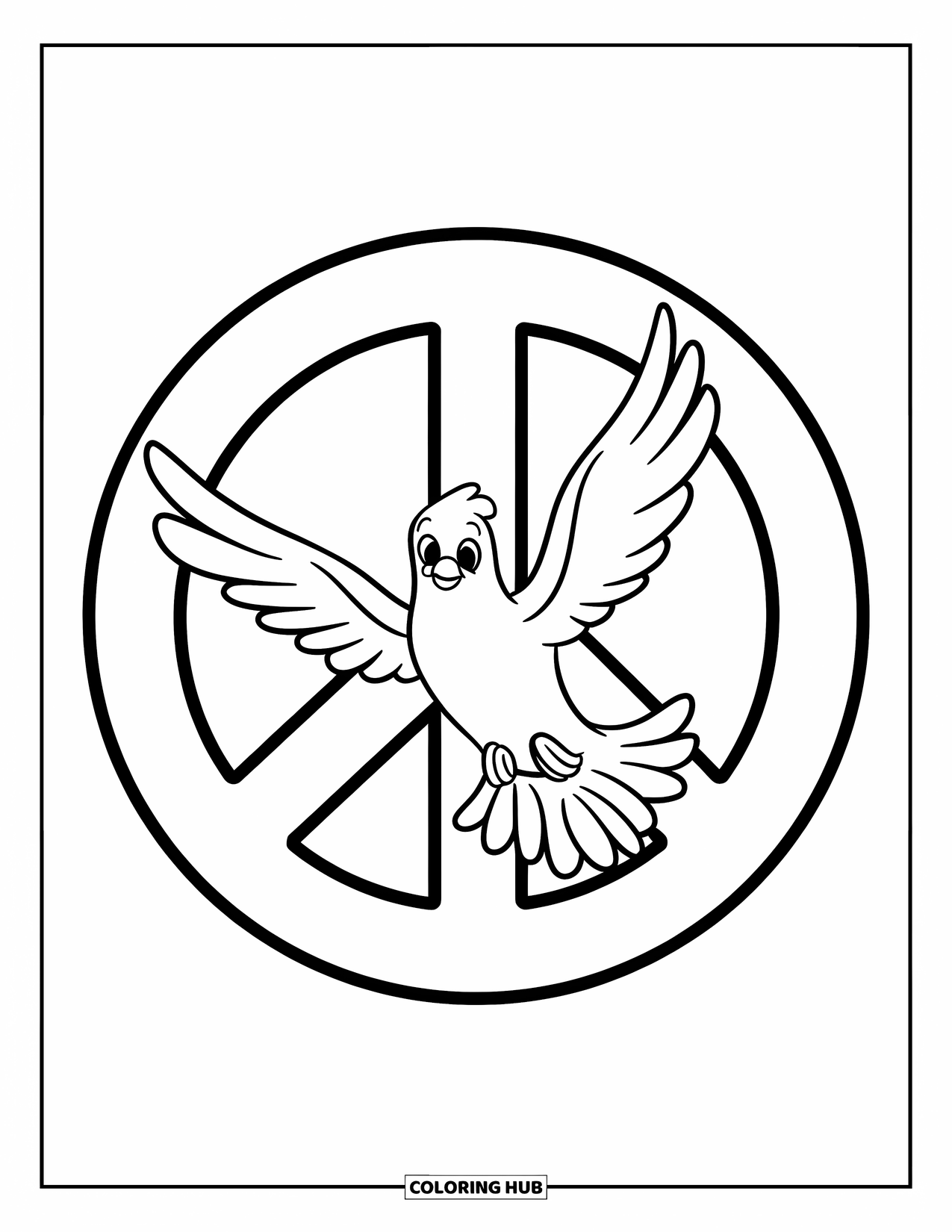 95+ Peace Sign Coloring Pages for Kids & Adults (Free Printable PDFs)