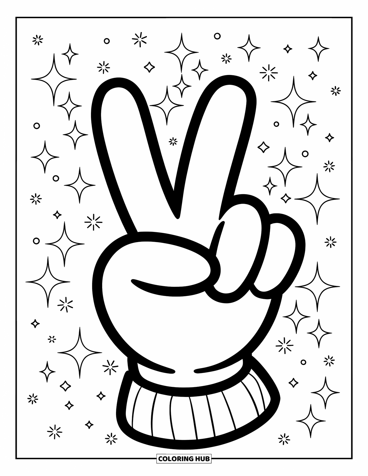 95+ Peace Sign Coloring Pages for Kids & Adults (Free Printable PDFs)
