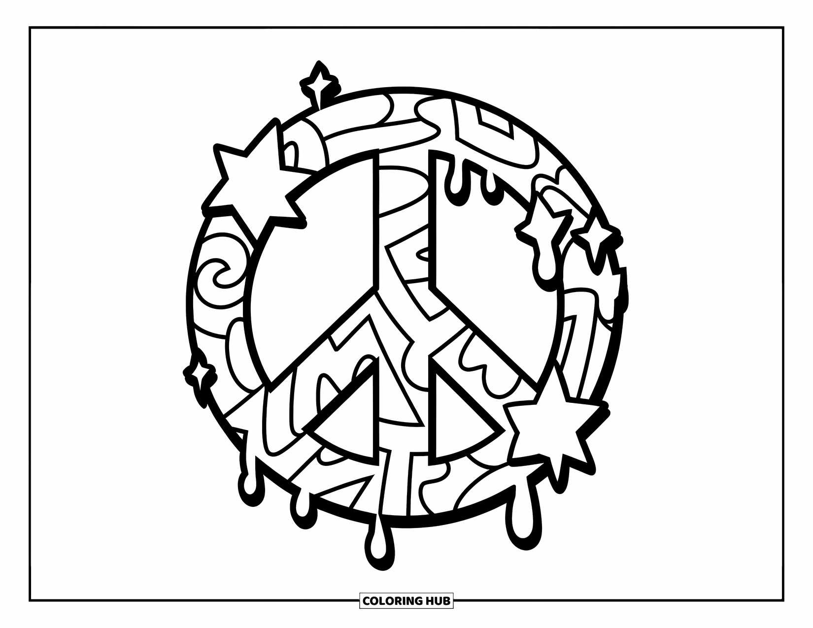 95+ Peace Sign Coloring Pages for Kids & Adults (Free Printable PDFs)