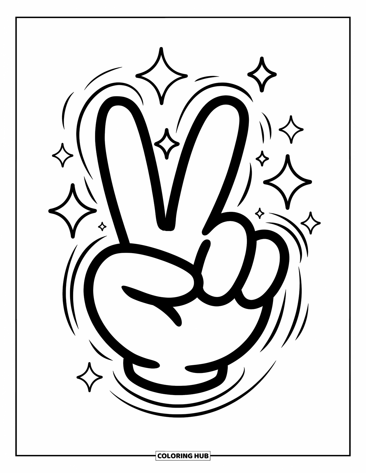 95+ Peace Sign Coloring Pages for Kids & Adults (Free Printable PDFs)