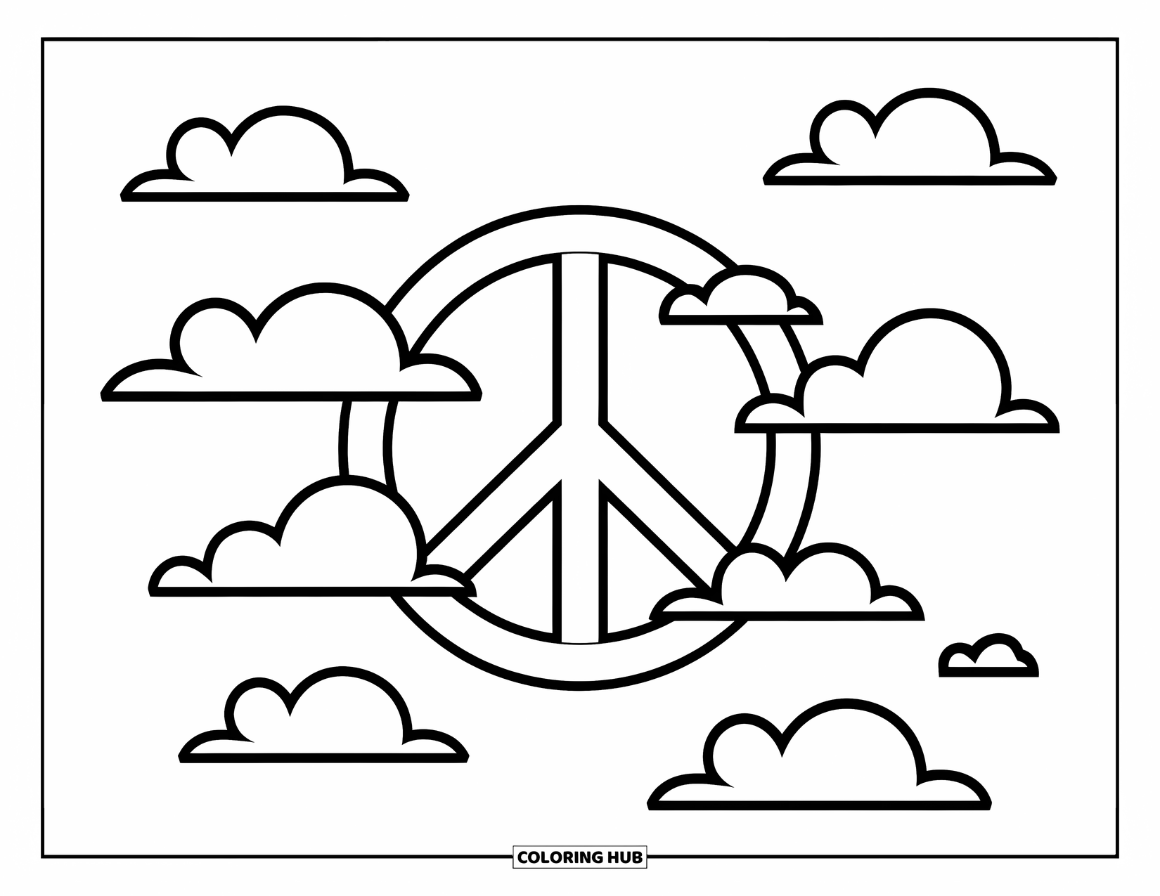 95+ Peace Sign Coloring Pages for Kids & Adults (Free Printable PDFs)