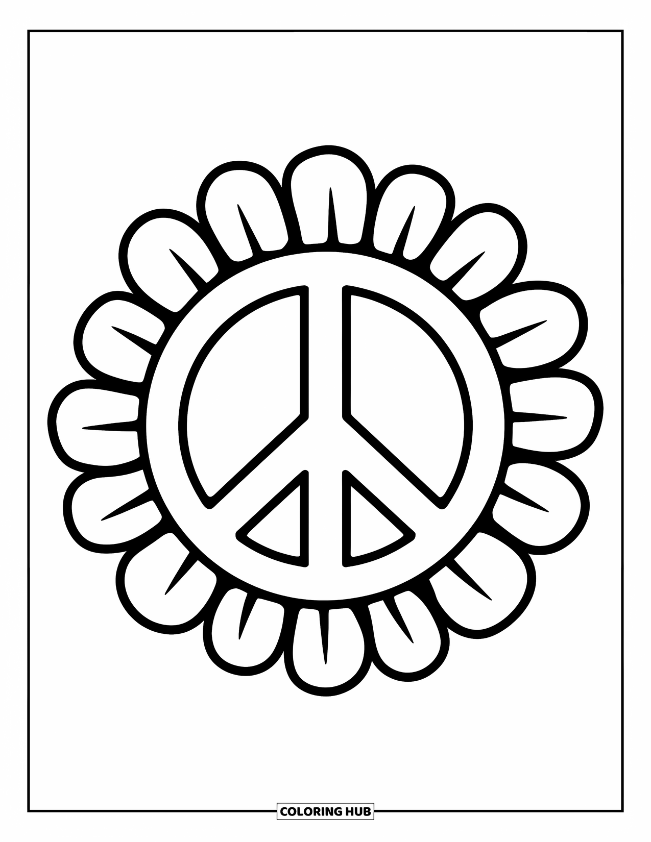 95+ Peace Sign Coloring Pages for Kids & Adults (Free Printable PDFs)