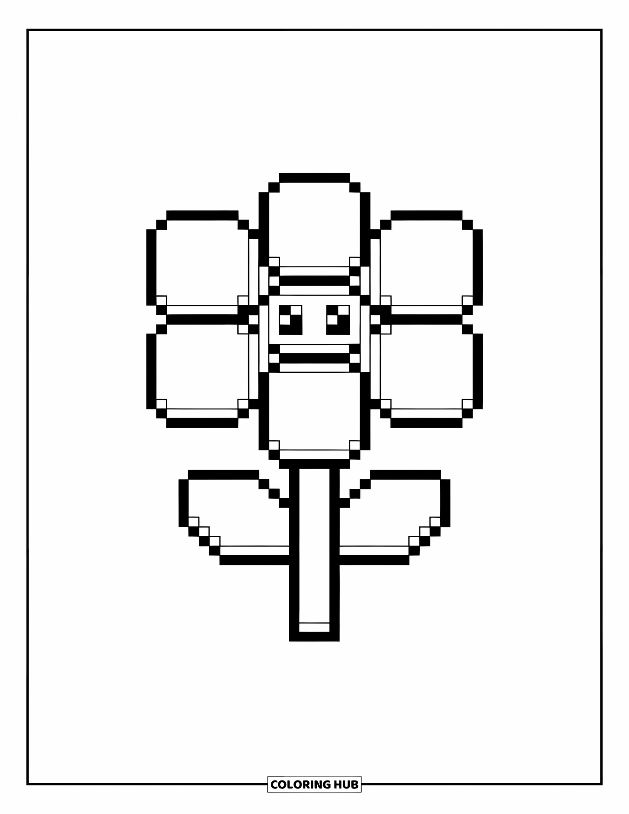65+ Pixel Coloring Pages for Kids & Adults (Free Printable PDFs)