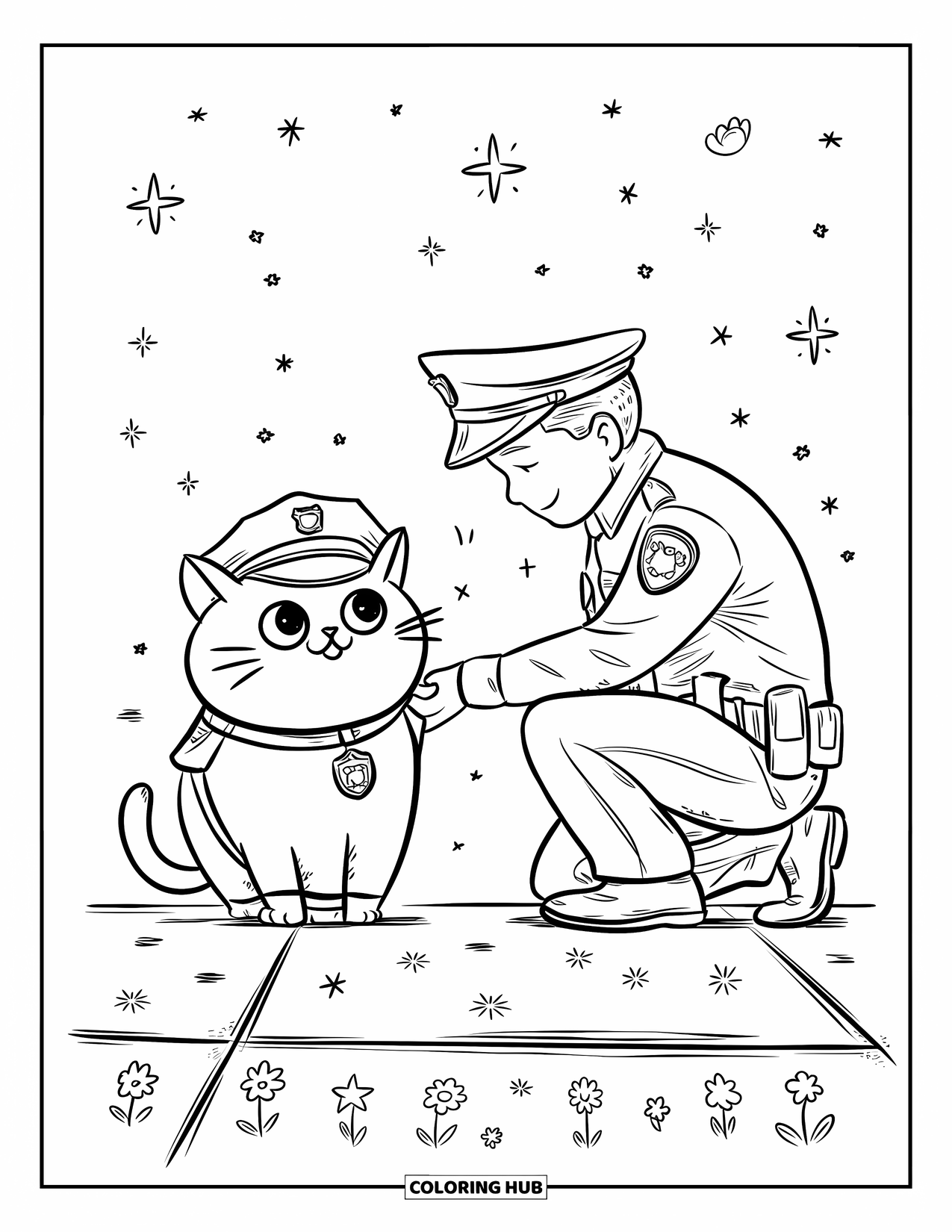 80+ Police Coloring Pages for Kids & Adults (Free Printable PDFs)