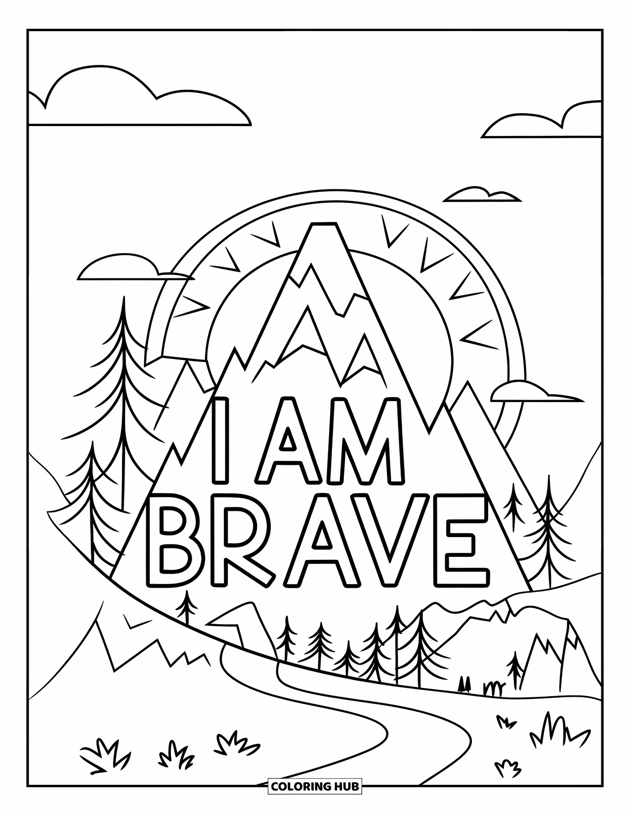 80+ Positive Self Talk Coloring Pages for Kids & Adults (Free Printable ...