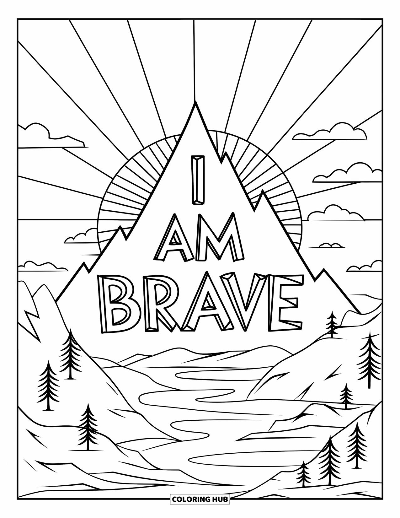 80+ Positive Self Talk Coloring Pages for Kids & Adults (Free Printable ...
