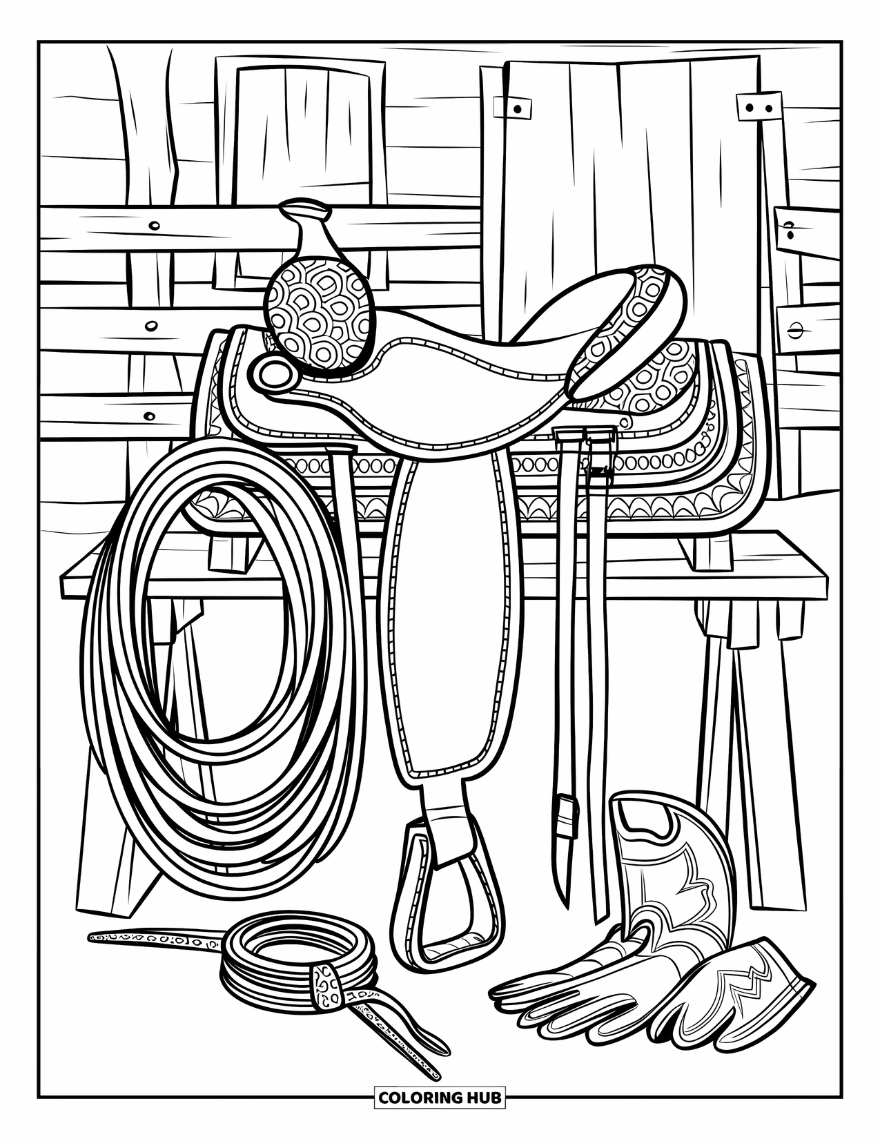 100+ Rodeo Coloring Pages for Kids & Adults (Free Printable PDFs)
