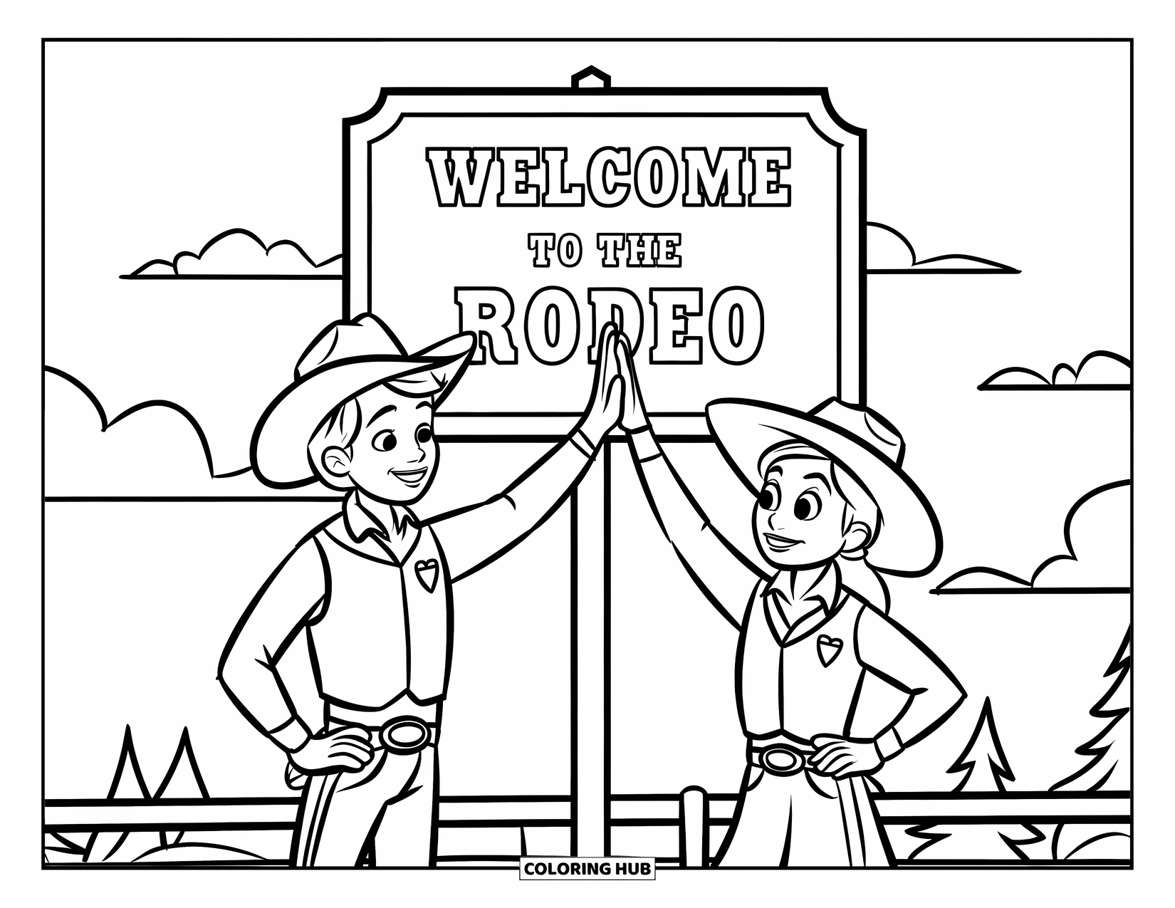 100+ Rodeo Coloring Pages for Kids & Adults (Free Printable PDFs)