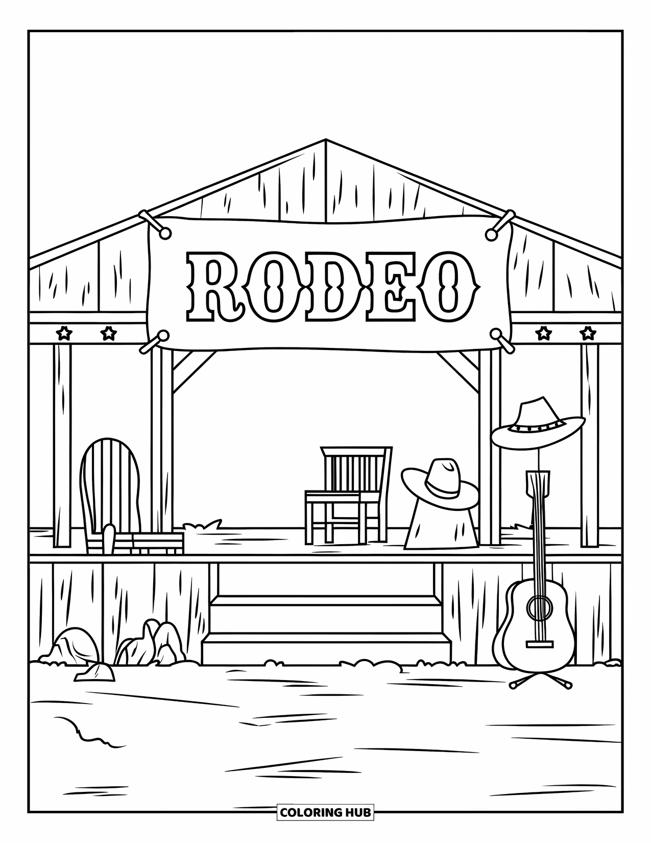 100+ Rodeo Coloring Pages for Kids & Adults (Free Printable PDFs)