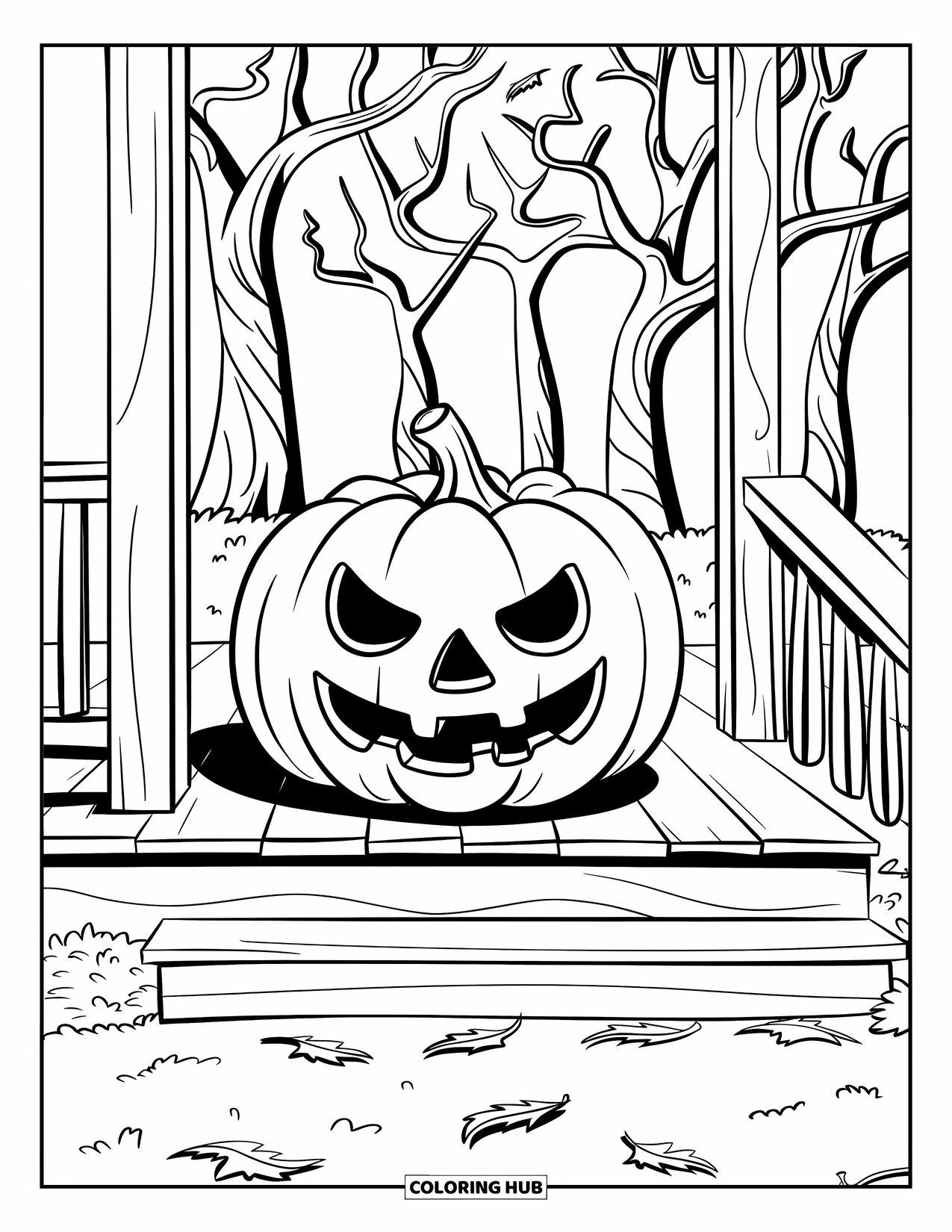 60+ Scary Pumpkin Coloring Pages for Kids & Adults (Free Printable PDFs)