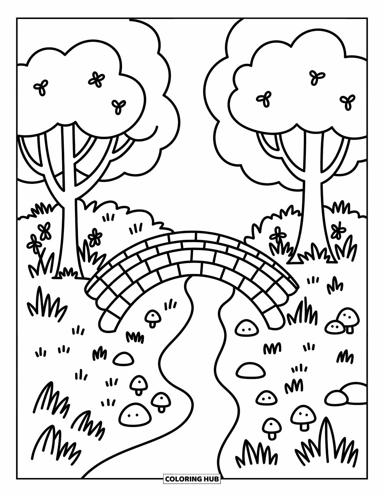 85+ Scenic Coloring Pages for Kids & Adults (Free Printable PDFs)