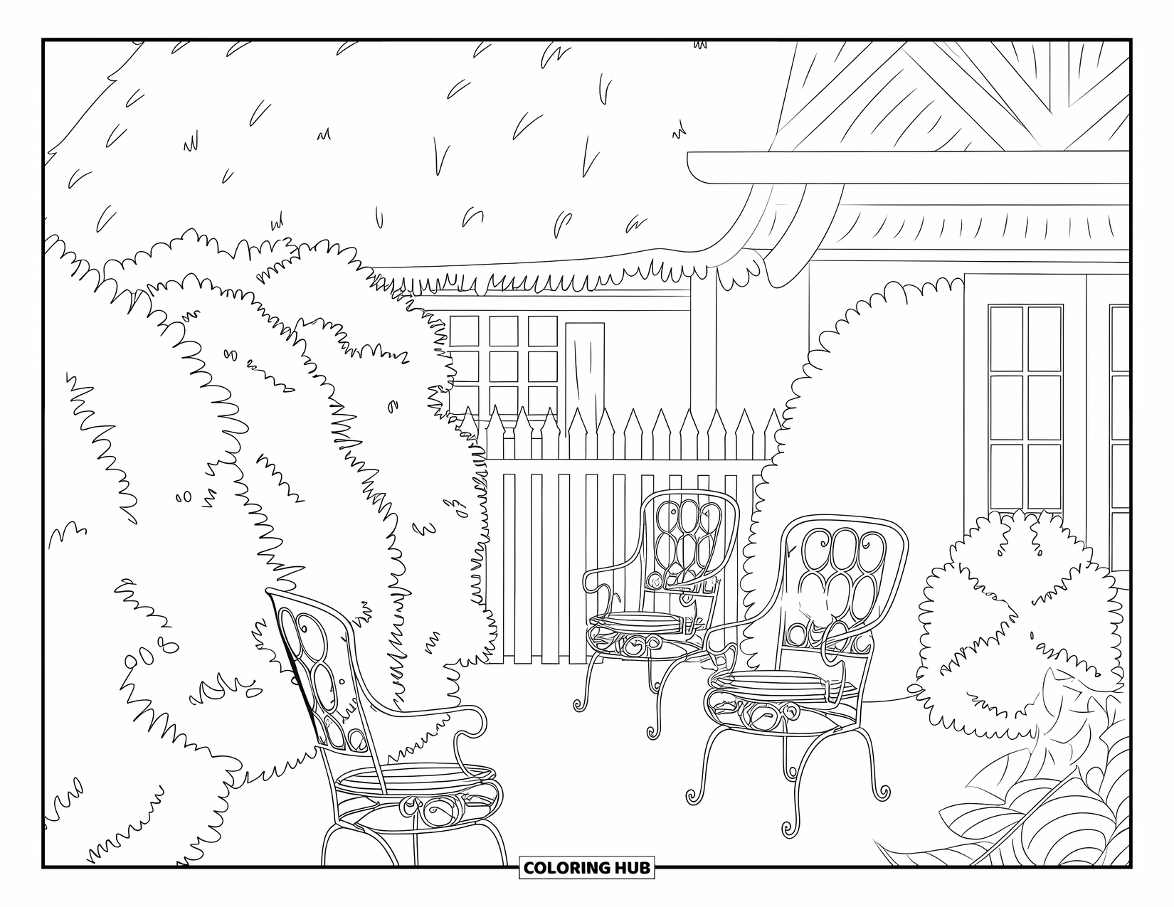 85+ Scenic Coloring Pages for Kids & Adults (Free Printable PDFs)
