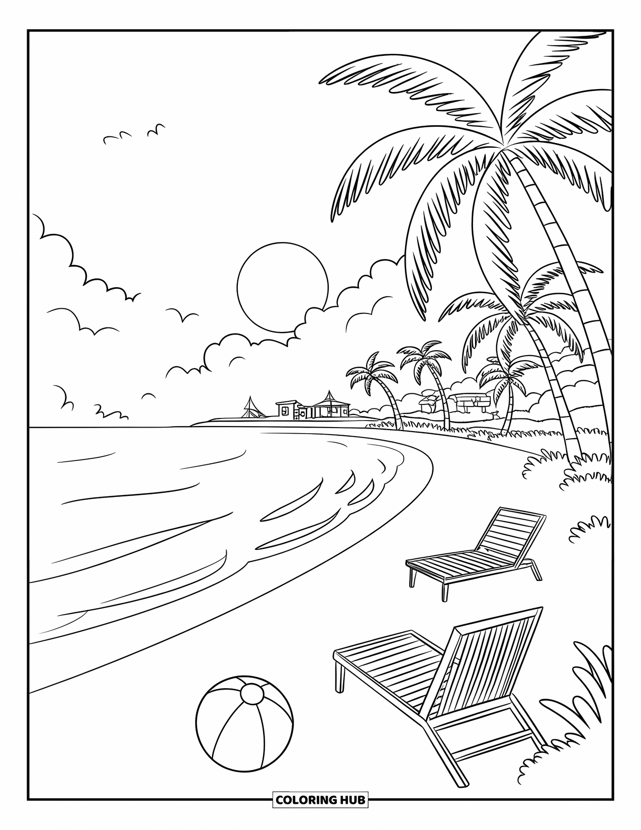 85+ Scenic Coloring Pages for Kids & Adults (Free Printable PDFs)