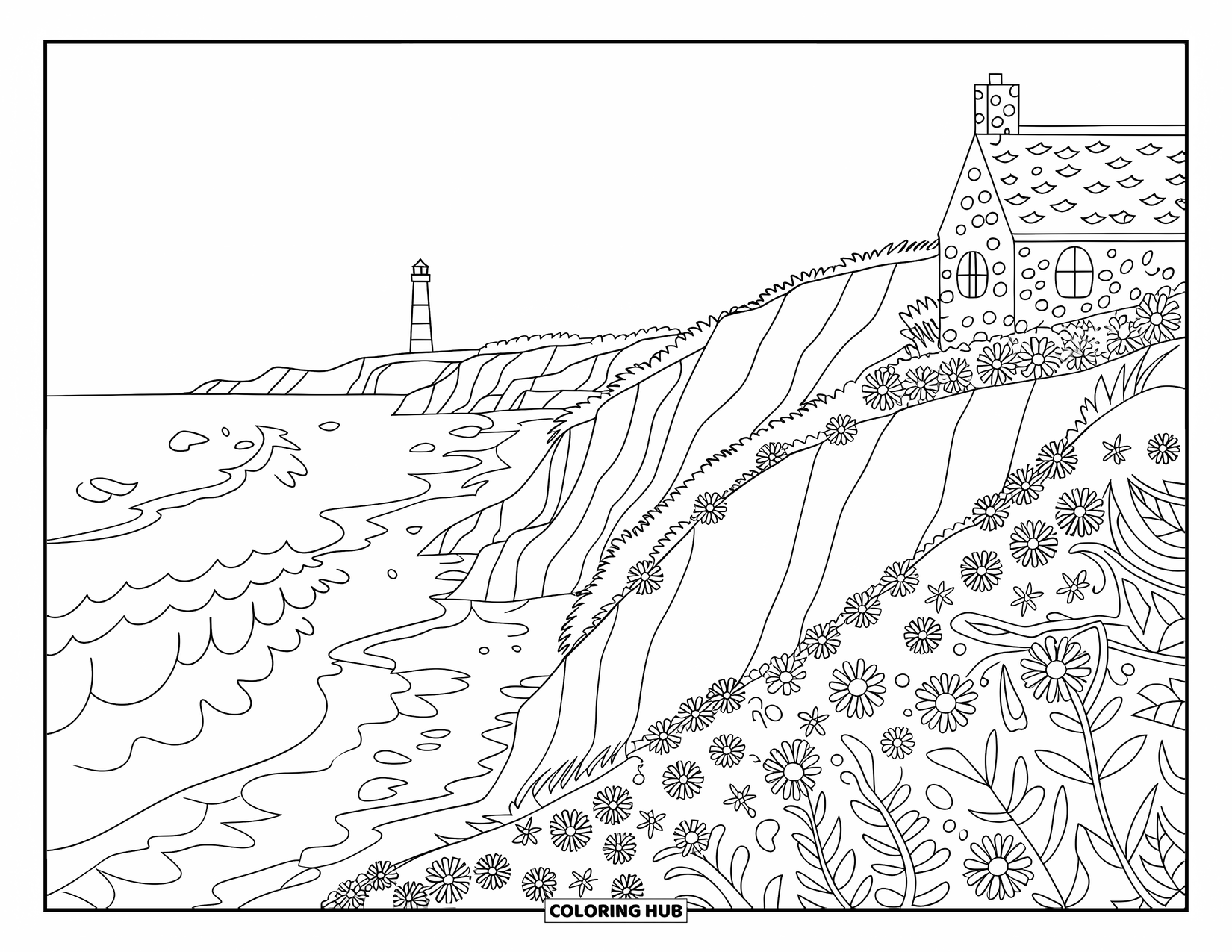 85+ Scenic Coloring Pages for Kids & Adults (Free Printable PDFs)