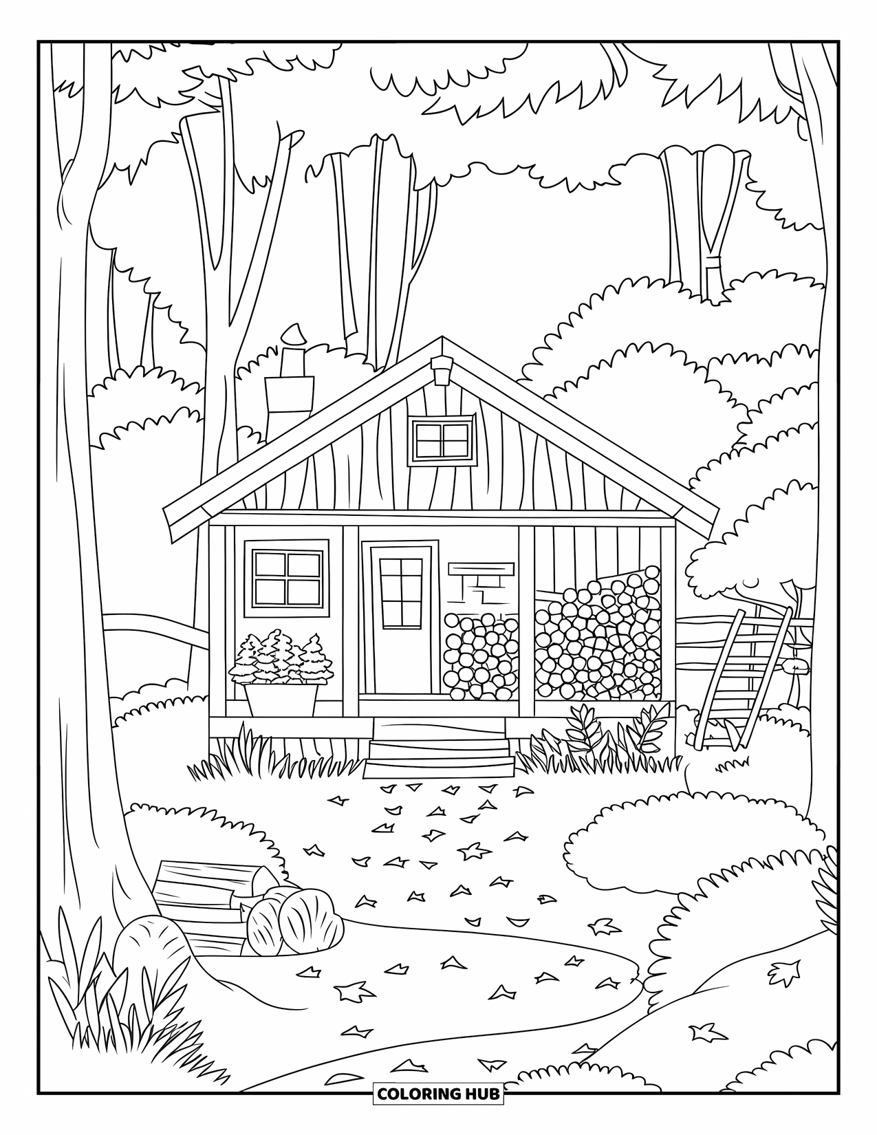 85+ Scenic Coloring Pages for Kids & Adults (Free Printable PDFs)