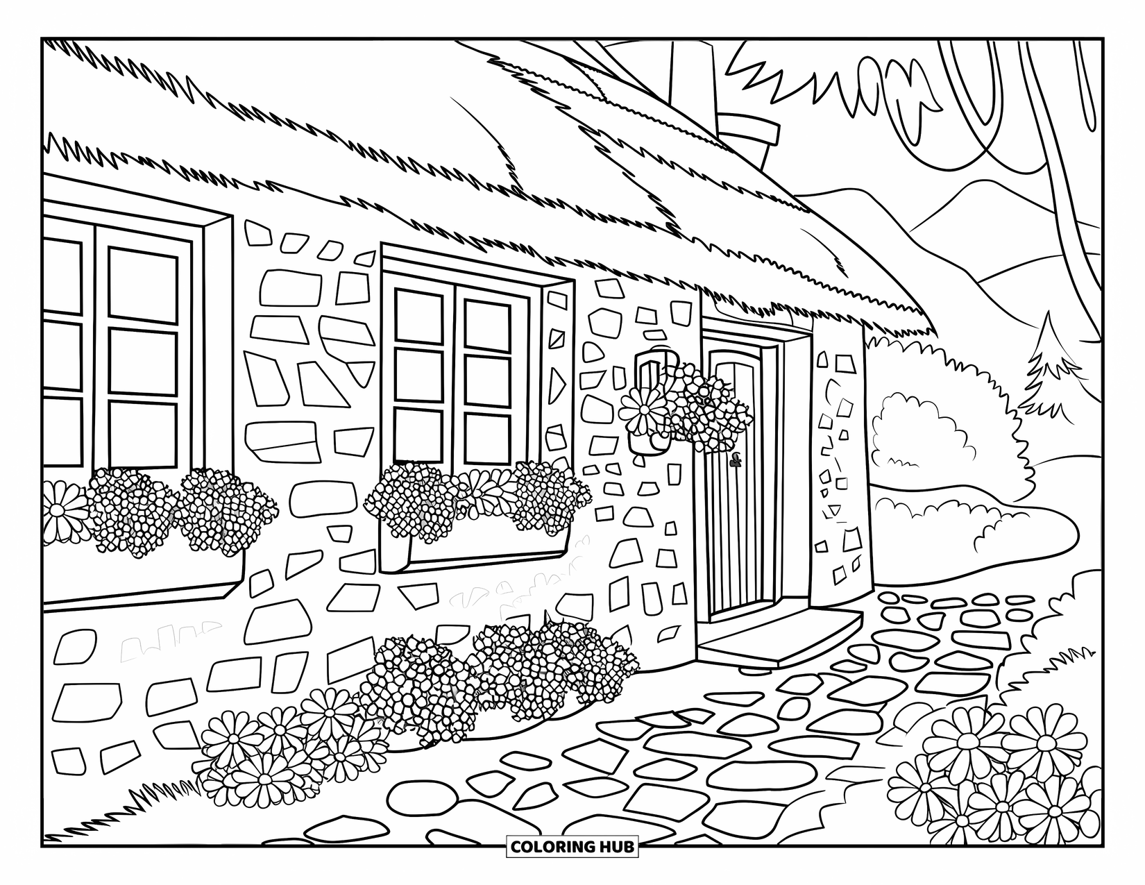 85+ Scenic Coloring Pages for Kids & Adults (Free Printable PDFs)
