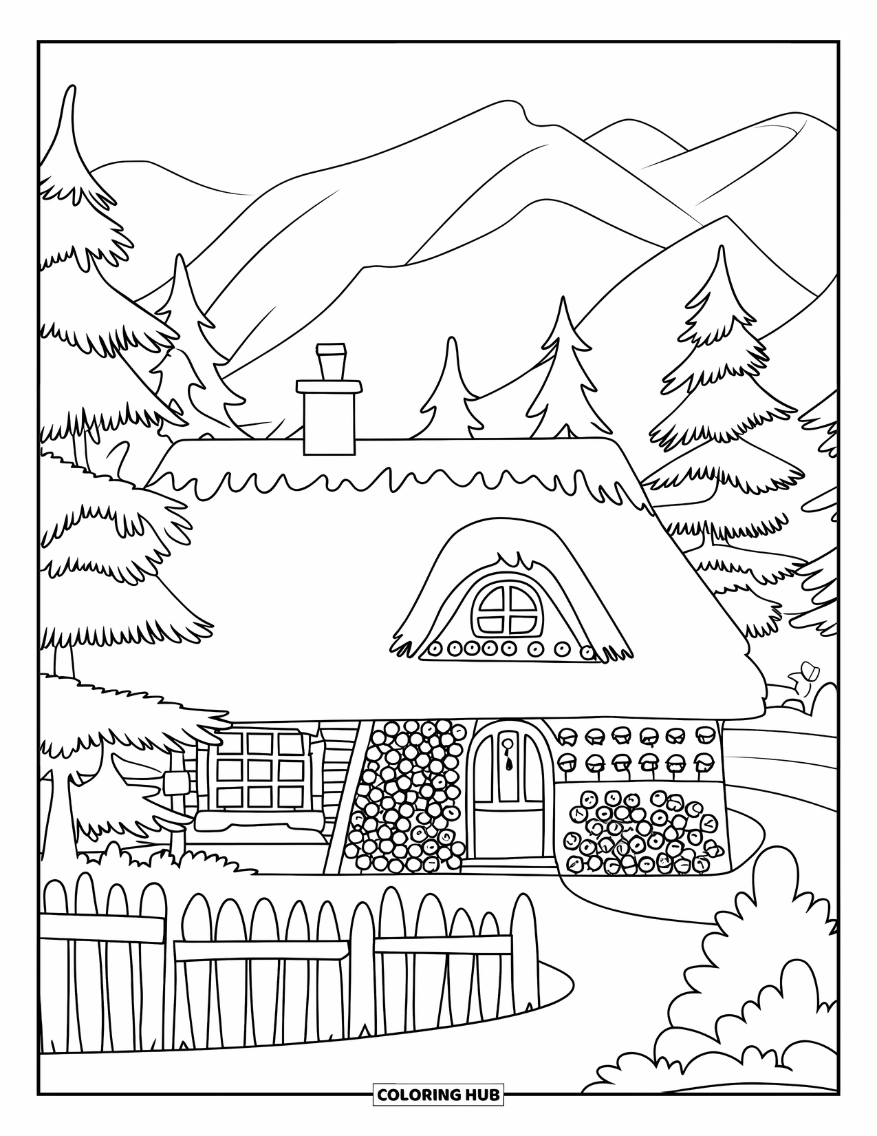 85+ Scenic Coloring Pages for Kids & Adults (Free Printable PDFs)