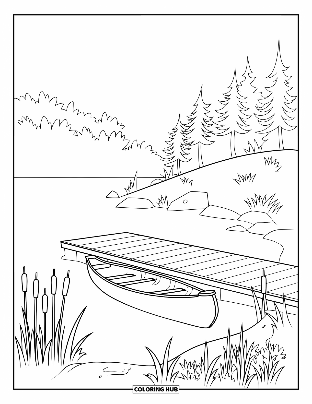 85+ Scenic Coloring Pages for Kids & Adults (Free Printable PDFs)
