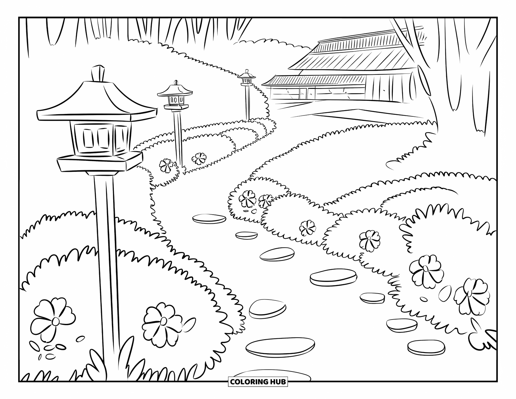 85+ Scenic Coloring Pages for Kids & Adults (Free Printable PDFs)