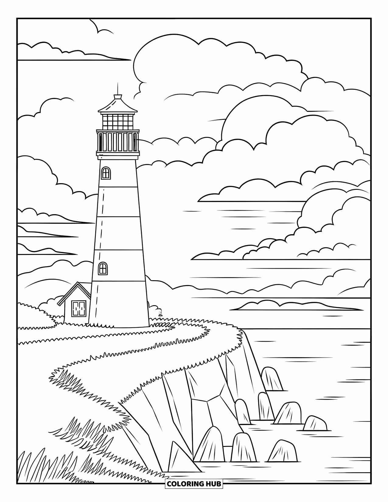 85+ Scenic Coloring Pages for Kids & Adults (Free Printable PDFs)