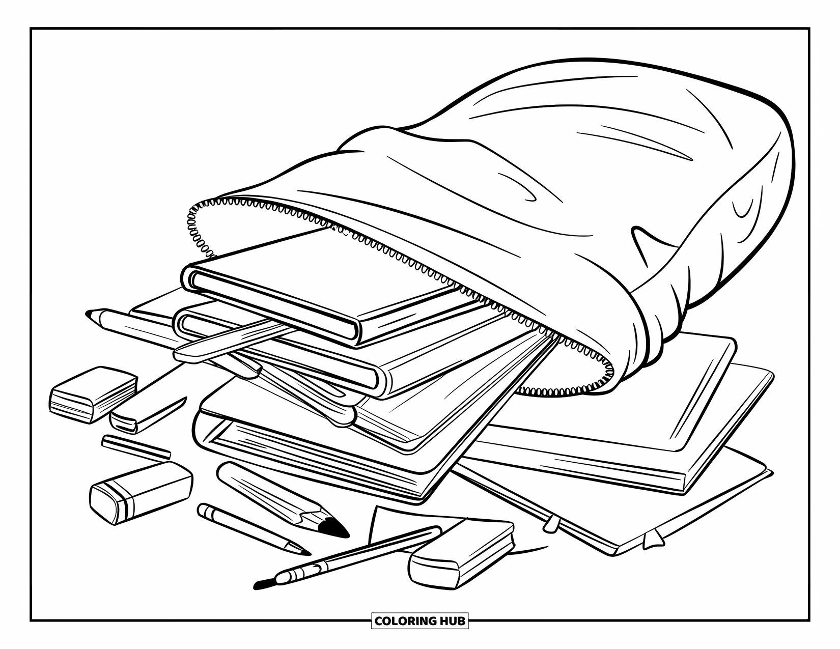 90+ School Supplies Coloring Pages for Kids & Adults (Free Printable PDFs)