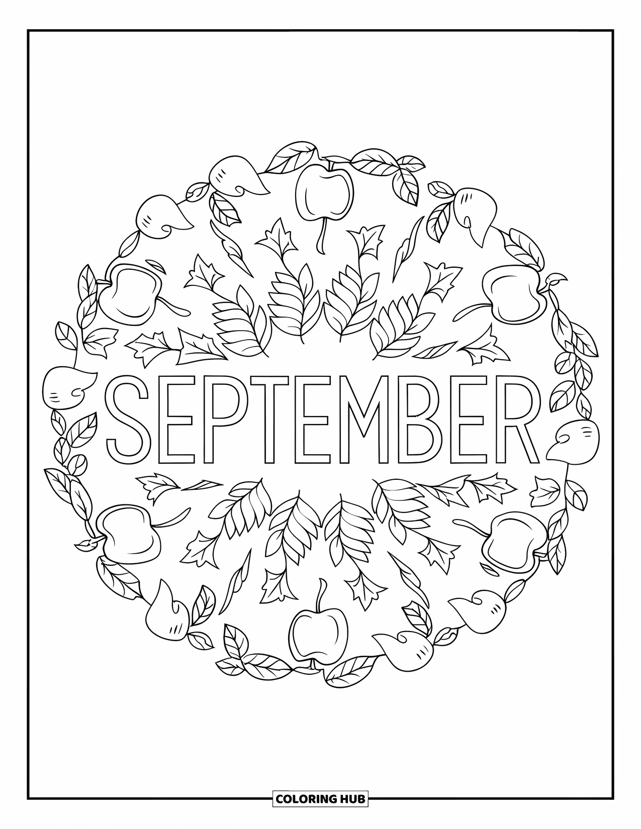 100+ September Coloring Pages for Kids & Adults (Free Printable PDFs)